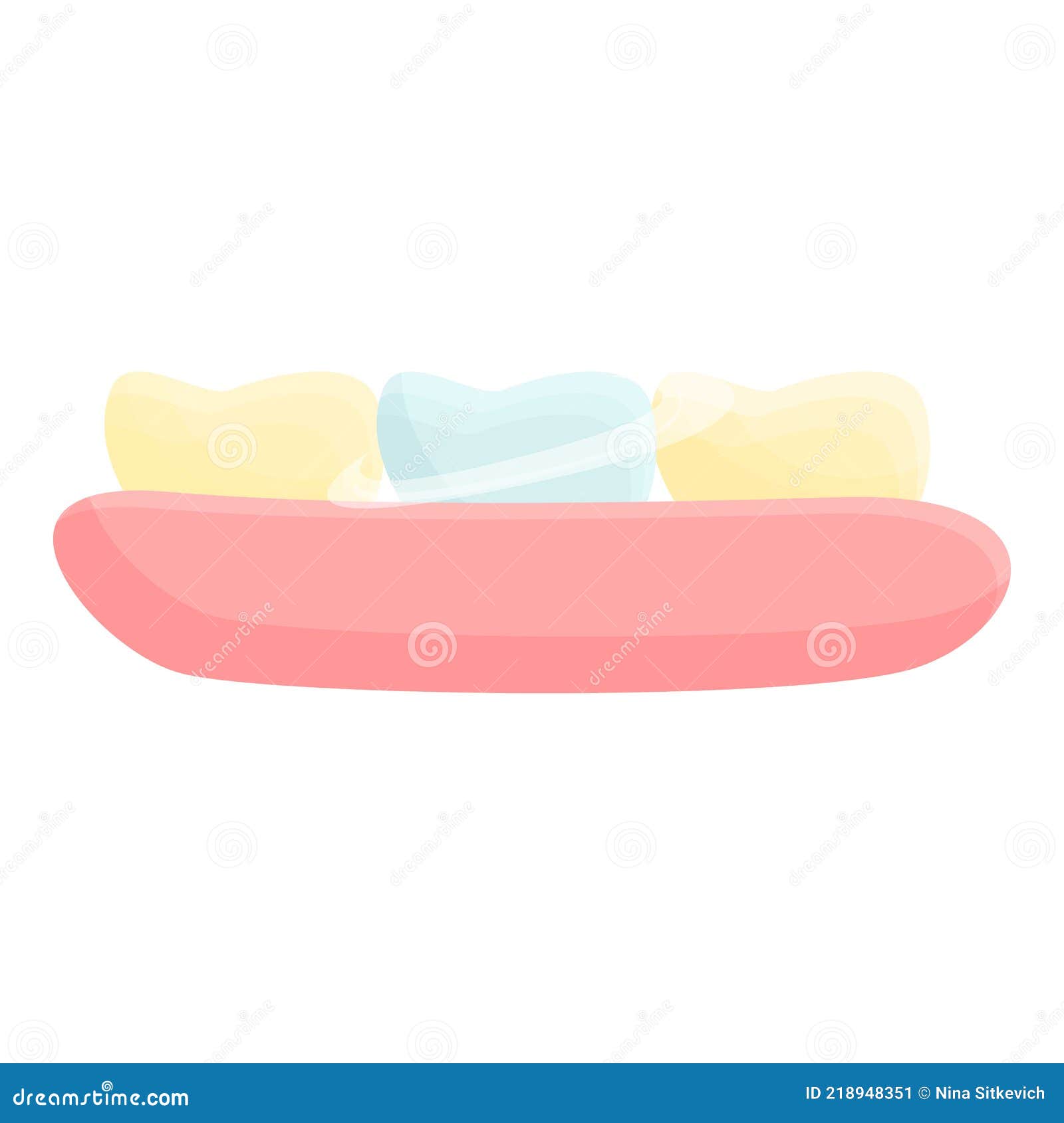 Effective Whitening Teeth Icon, Cartoon Style Stock Vector ...