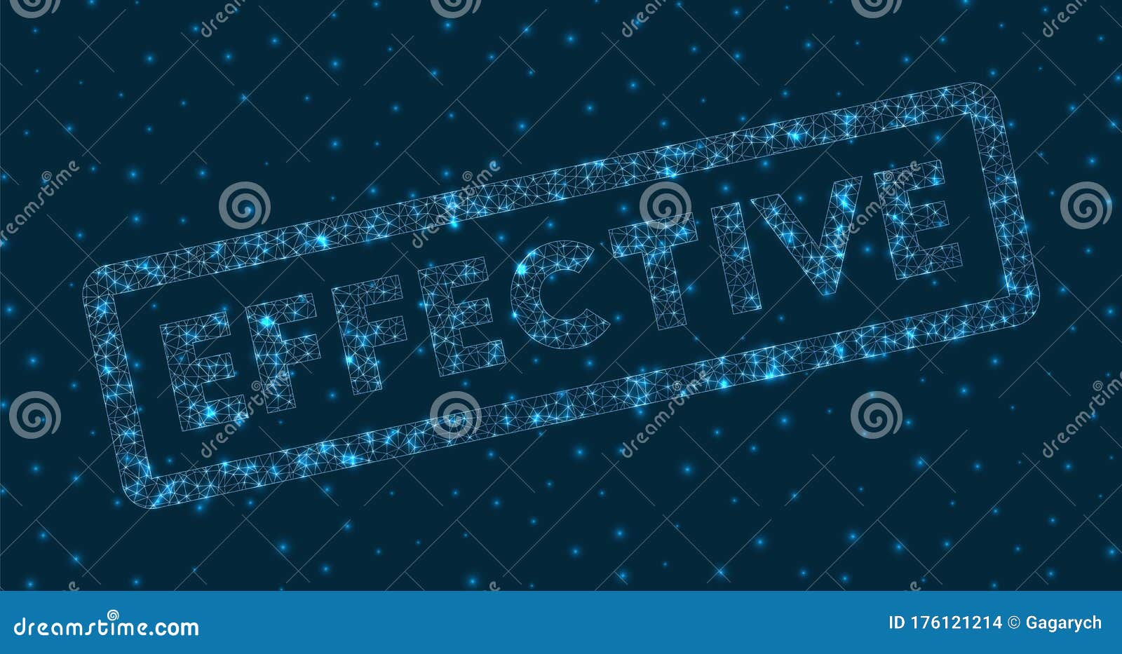 Effective Word in Digital Style. Stock Vector - Illustration of ...