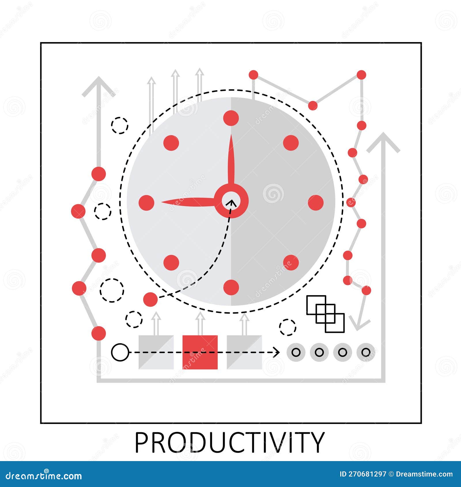 Effective Work Productivity Stock Illustration - Illustration of idea ...