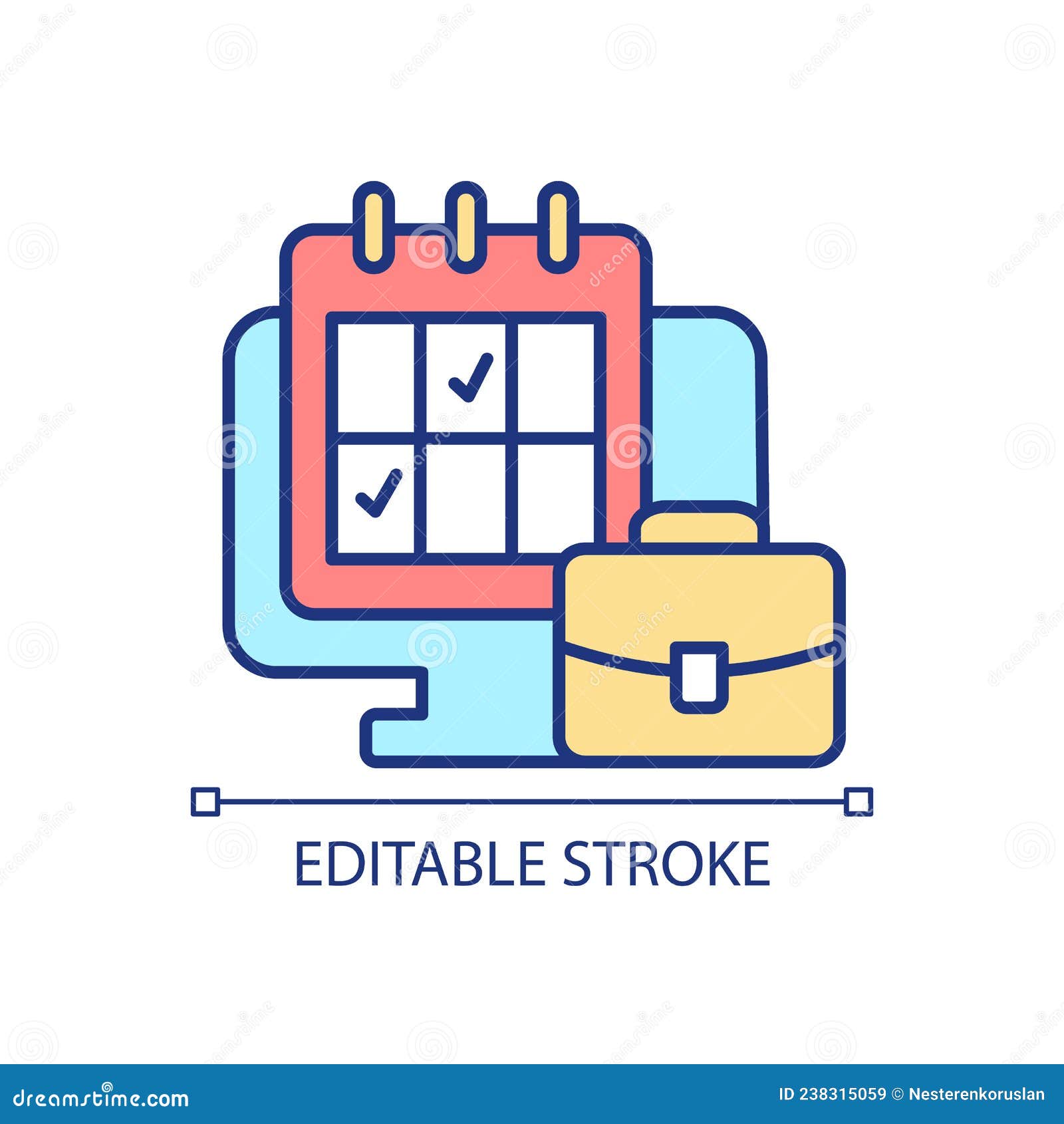 Effective Work Schedule RGB Color Icon Stock Vector - Illustration of ...