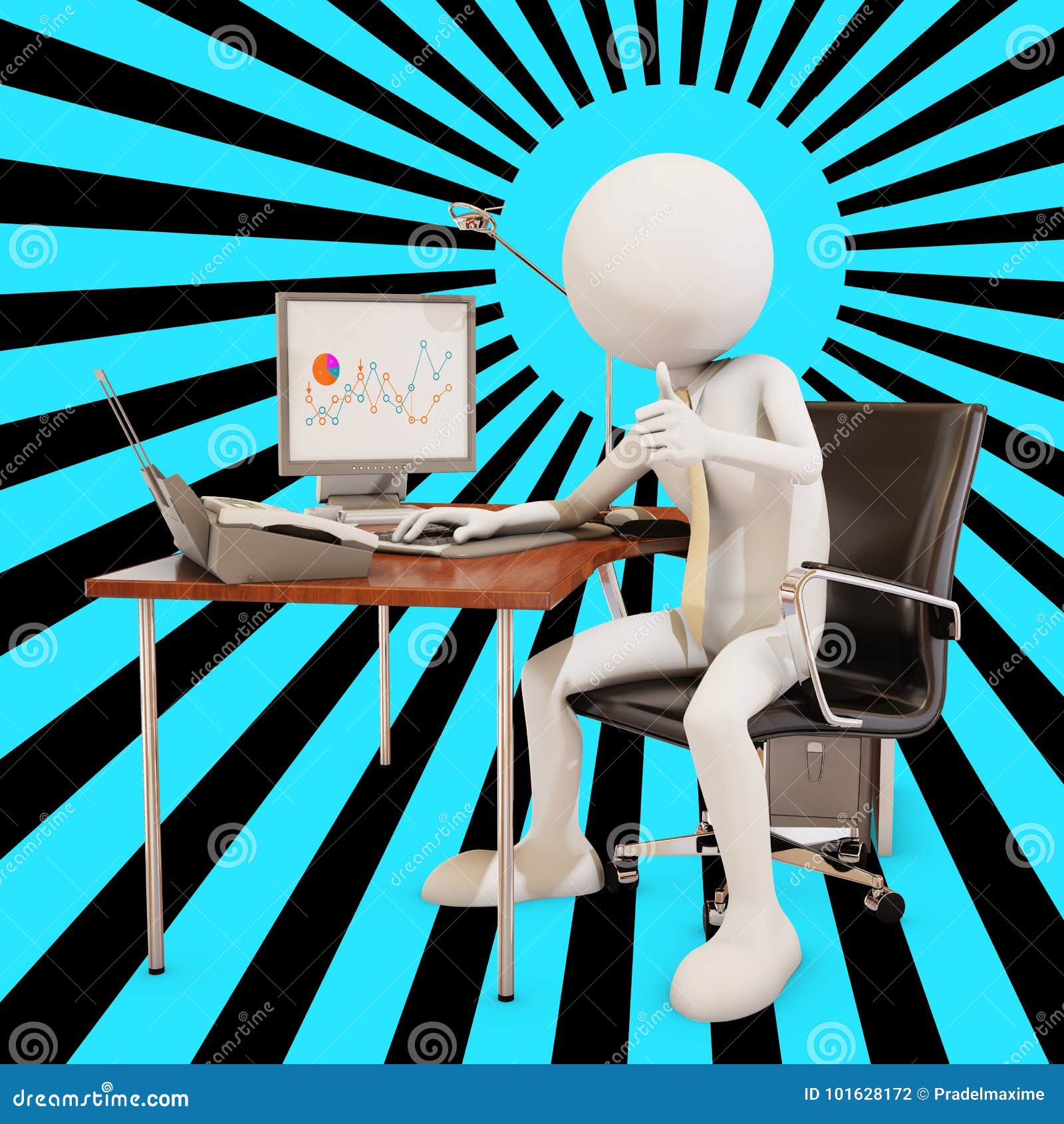 Effective worker stock photo. Image of sitting, person - 101628172