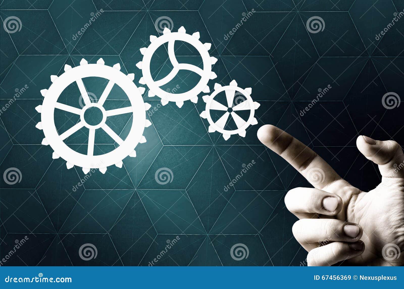 Effective Working Mechanism Stock Image - Image of hand, collaboration ...