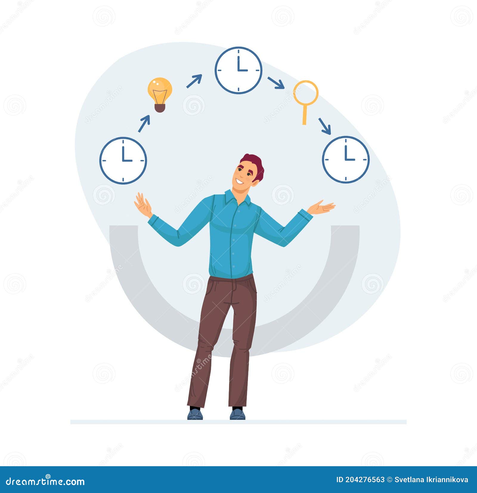 Effective Working Time Planning. Time Management, Clock Business Work ...