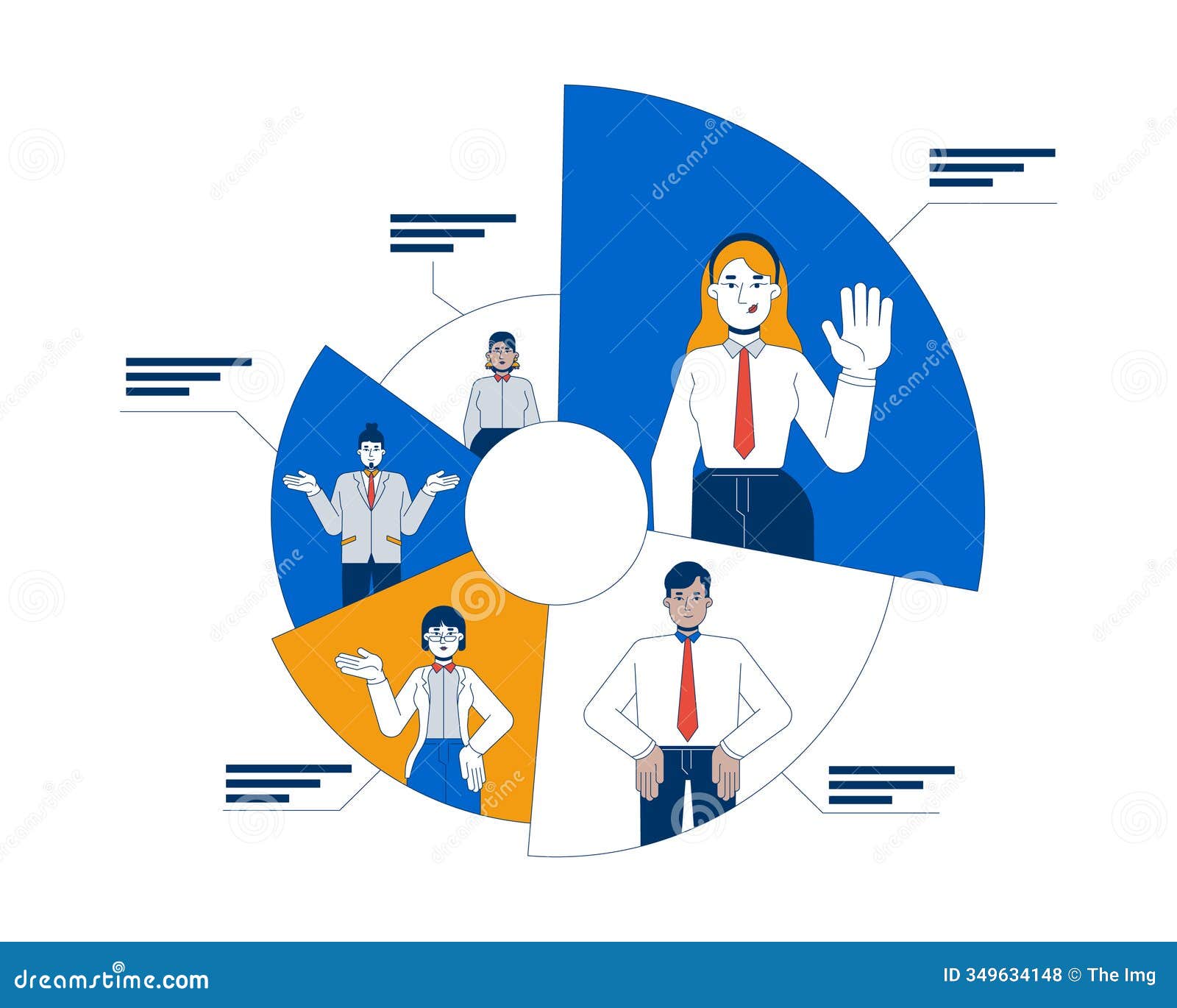 Effective Workload Distribution 2D Illustration Concept Stock Vector ...