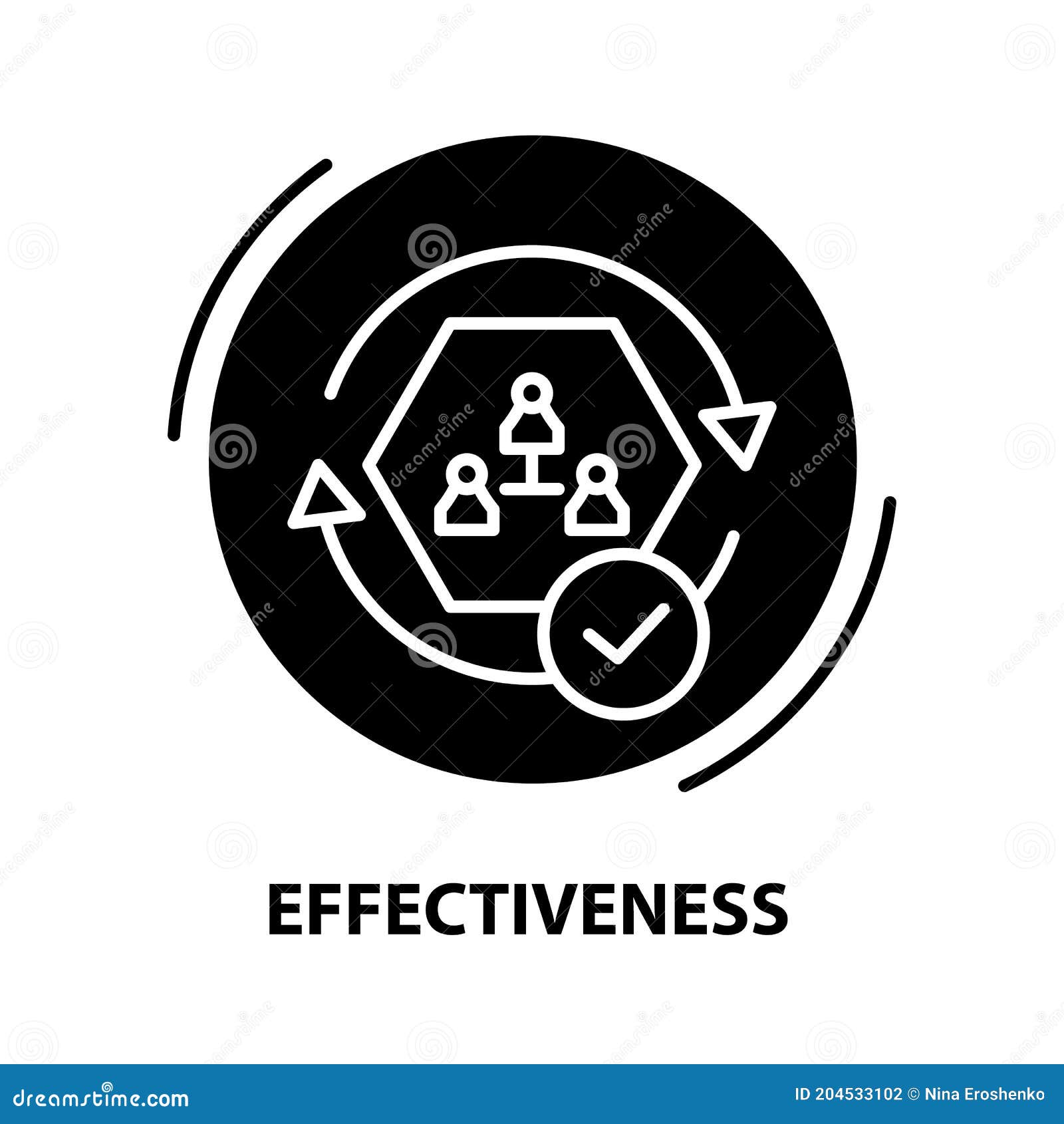 Effectiveness Icon, Black Vector Sign with Editable Strokes, Concept ...