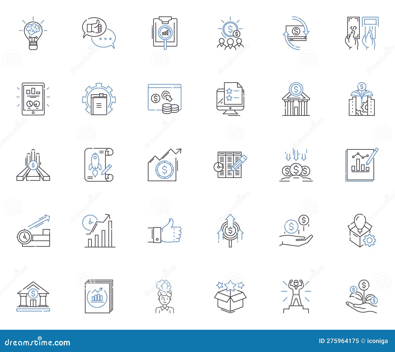 Effectiveness Line Icons Collection. Productivity, Efficiency, Efficacy ...