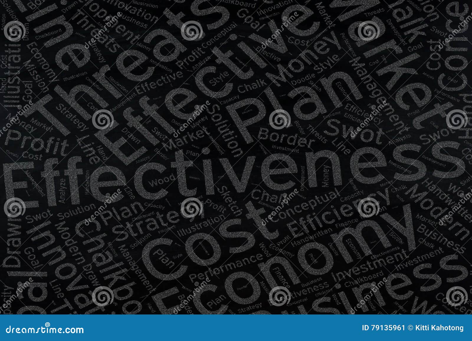 Effectiveness ,Word Cloud Art on Blackboard Stock Image - Image of ...