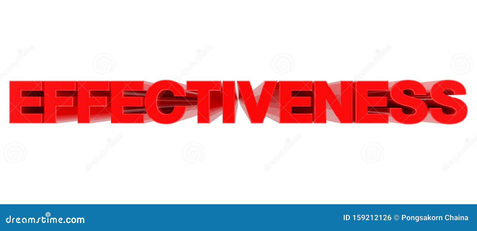 EFFECTIVENESS Word Isolated on White Background 3d Rendering Stock ...