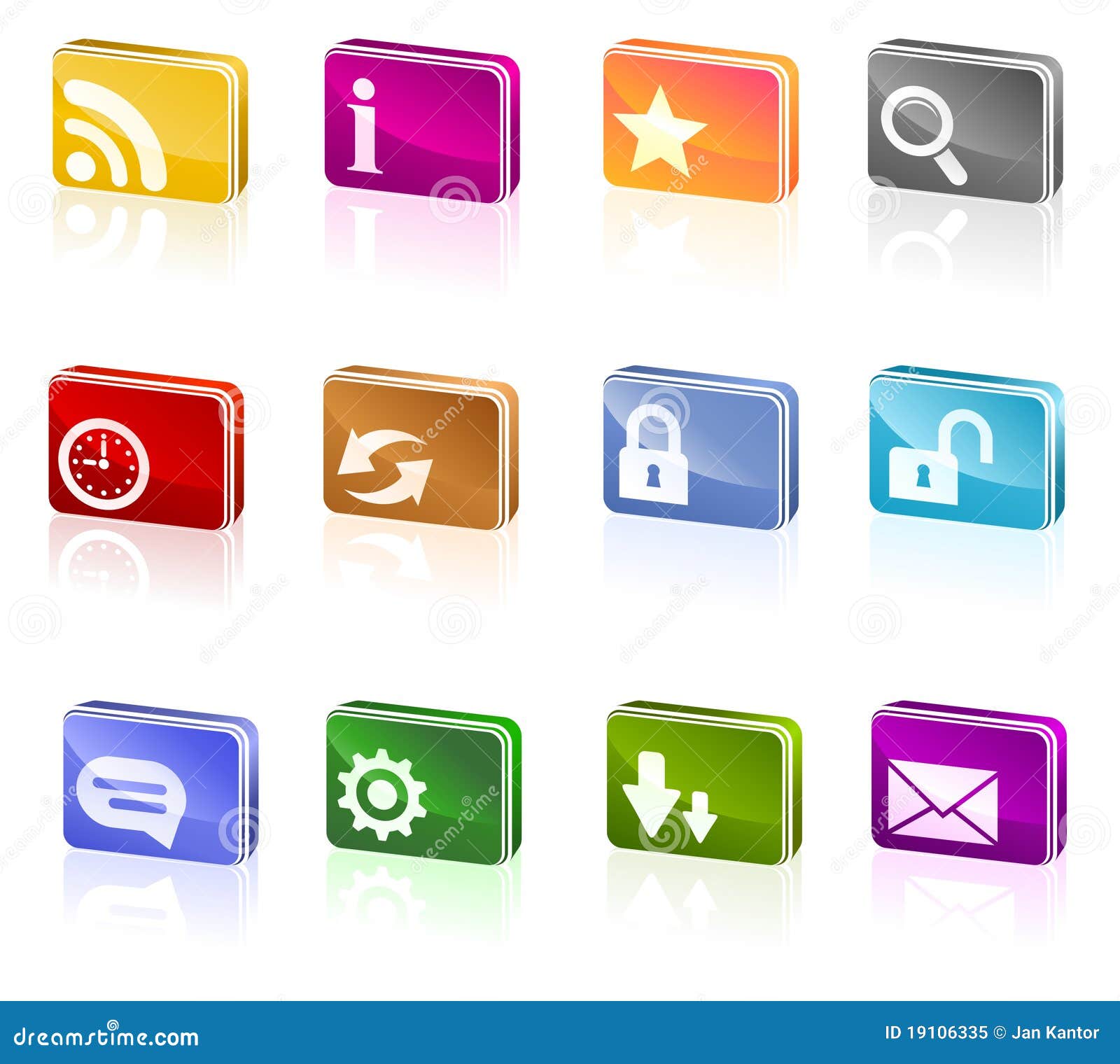 Effectly Webdesign Icon Set Stock Vector - Illustration of glow ...