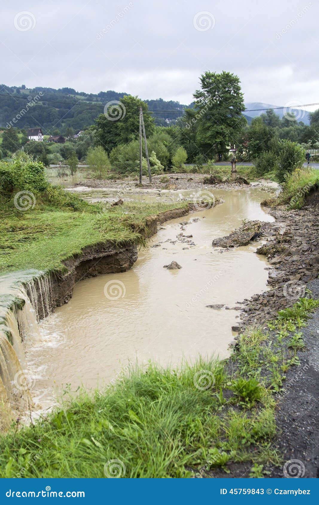 Effects of flooding stock image. Image of danger, defect - 45759843