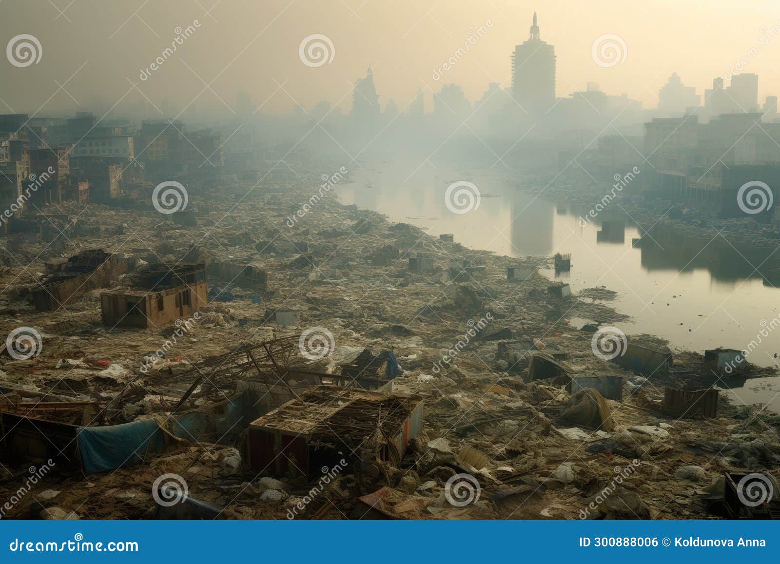 Effects of Pollution on Cities, Concept of Urban Degradation Stock ...