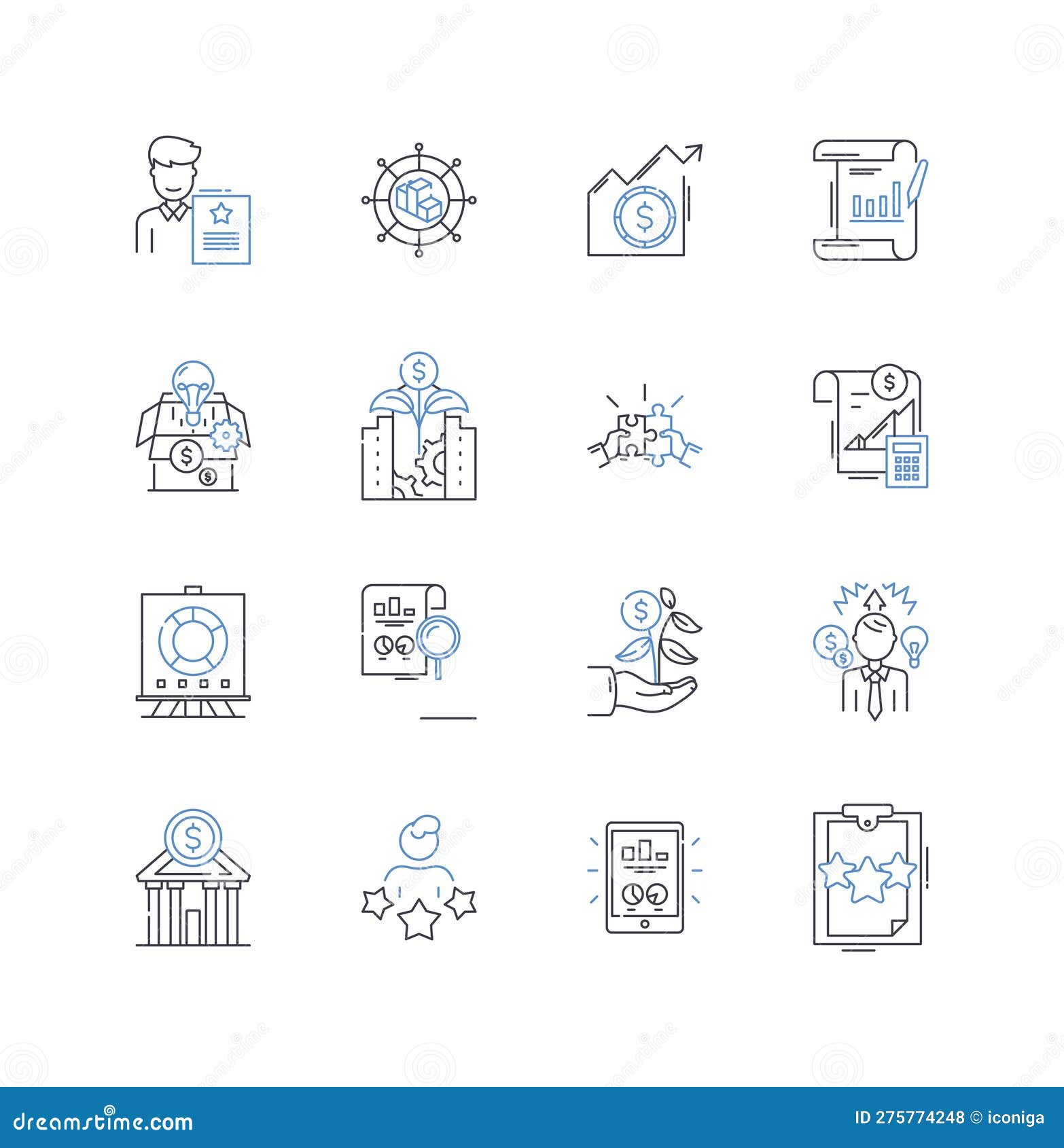 Effectualness Line Icons Collection Efficiency Ingenuity