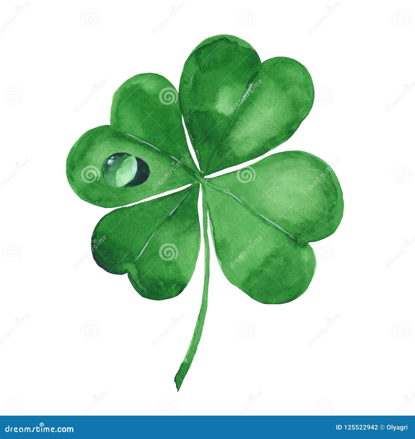 Effekt 3D Vierblättriges Kleeblatt 1 Stock Abbildung - Illustration von ...