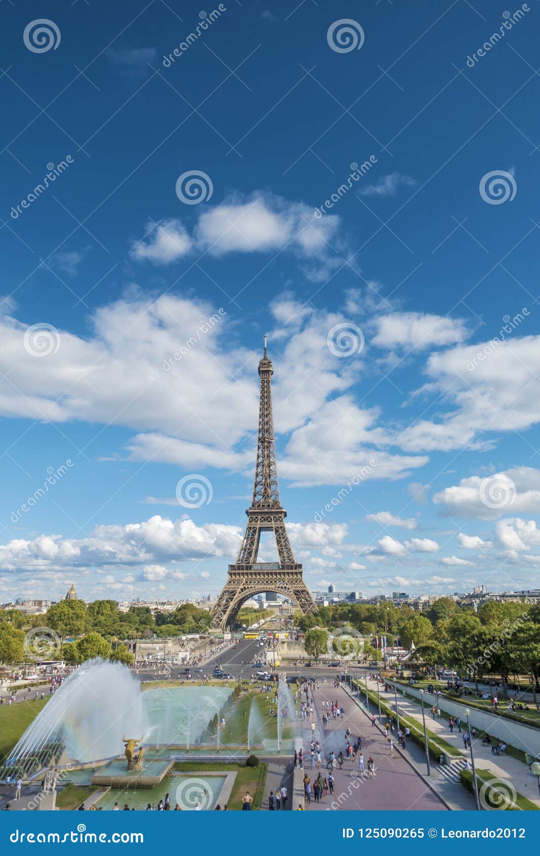 Effel tower in Paris. stock image. Image of france, travel - 125090265