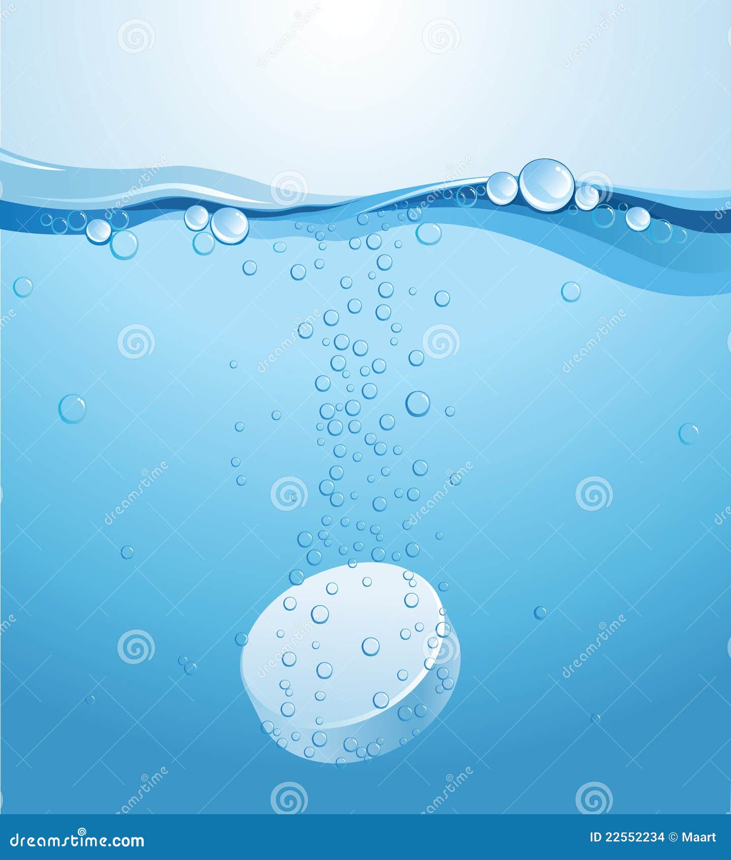 Effervescent tablet stock vector. Illustration of fizzy - 22552234