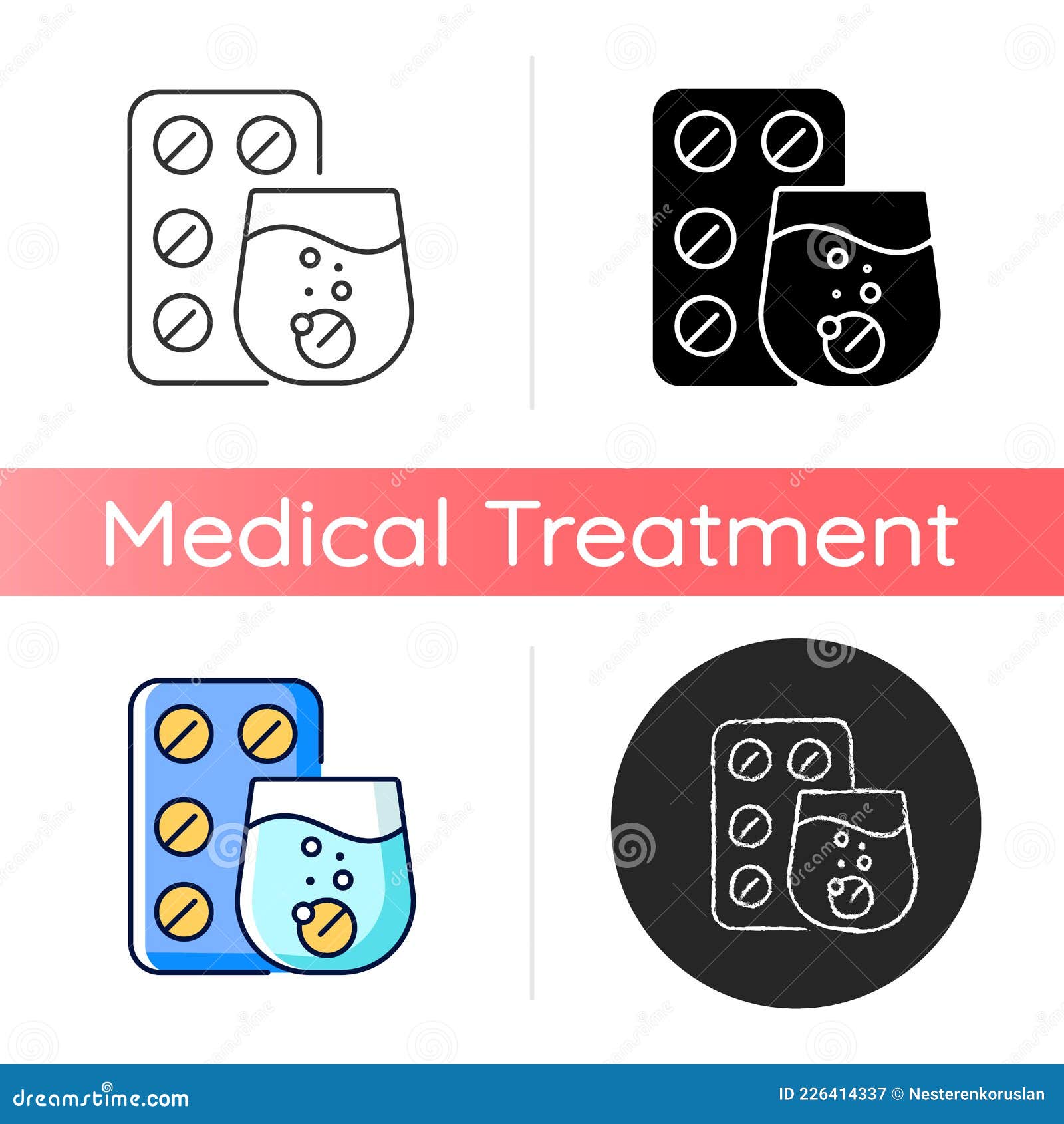 Effervescent Tablet for Cold Relief Icon Stock Vector - Illustration of ...