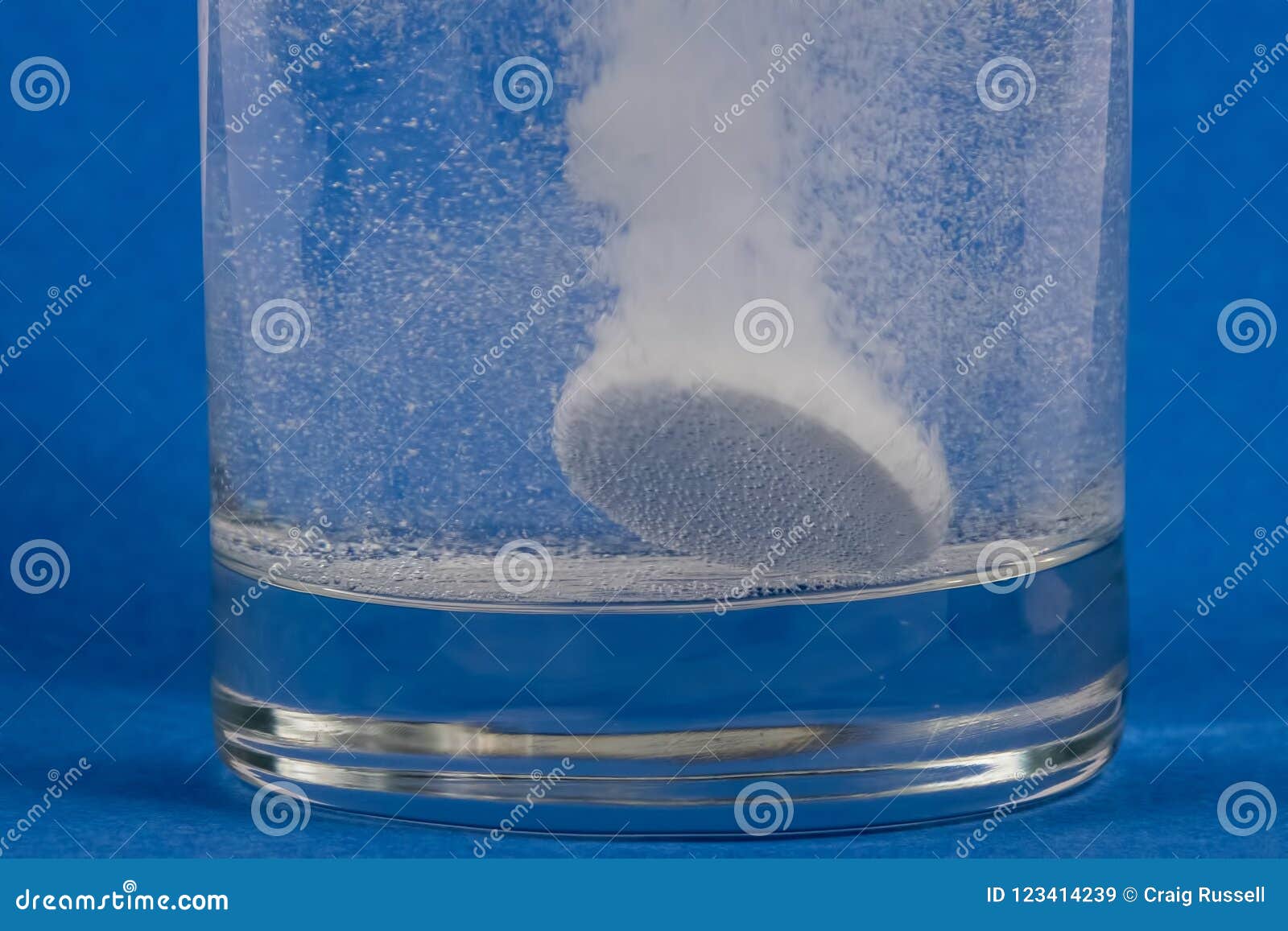 Effervescent Tablet Dissolving in a Glass Stock Image - Image of fizzy ...