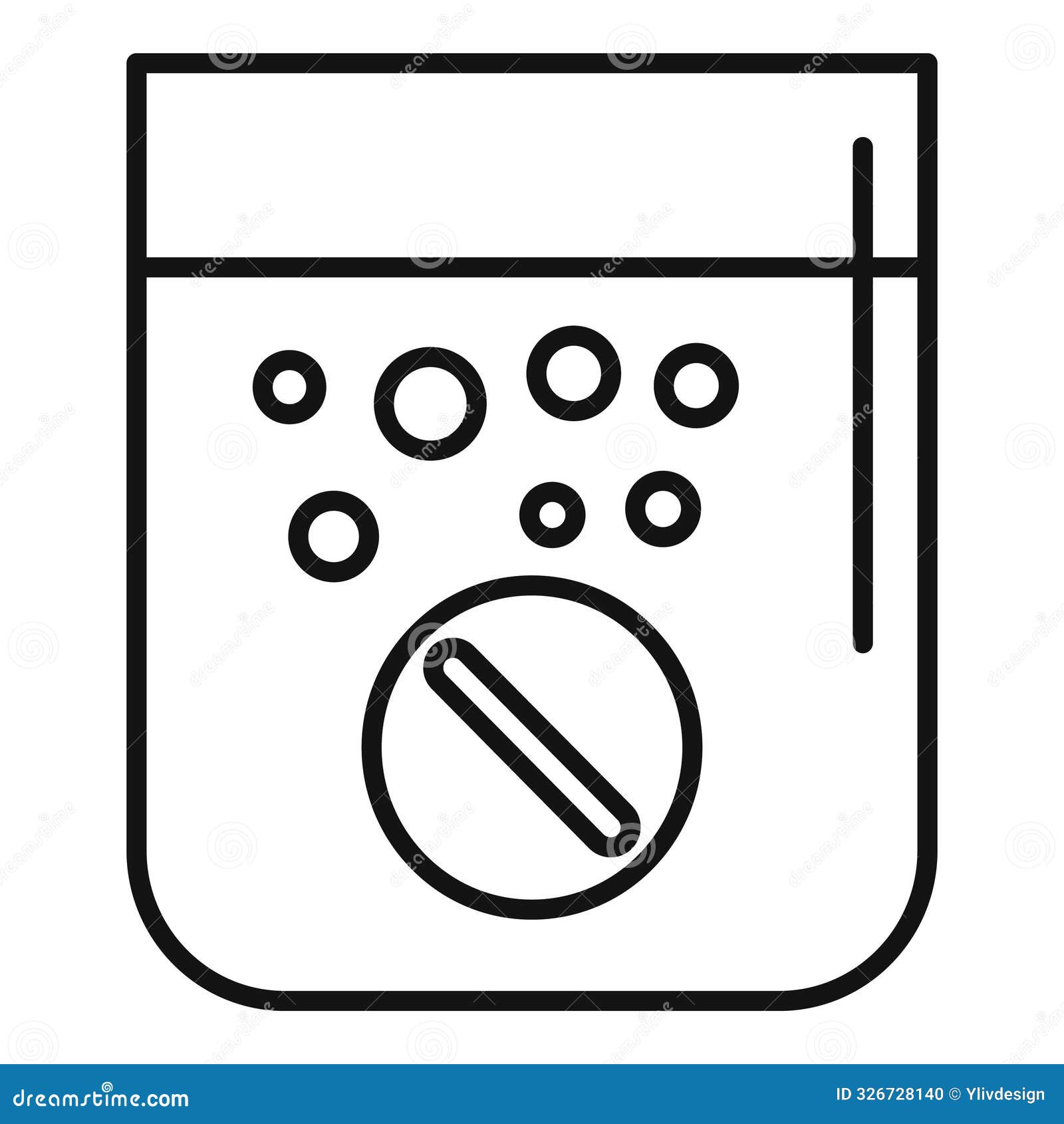 Effervescent Tablet Dissolving In A Glass Of Water Vector Illustration ...