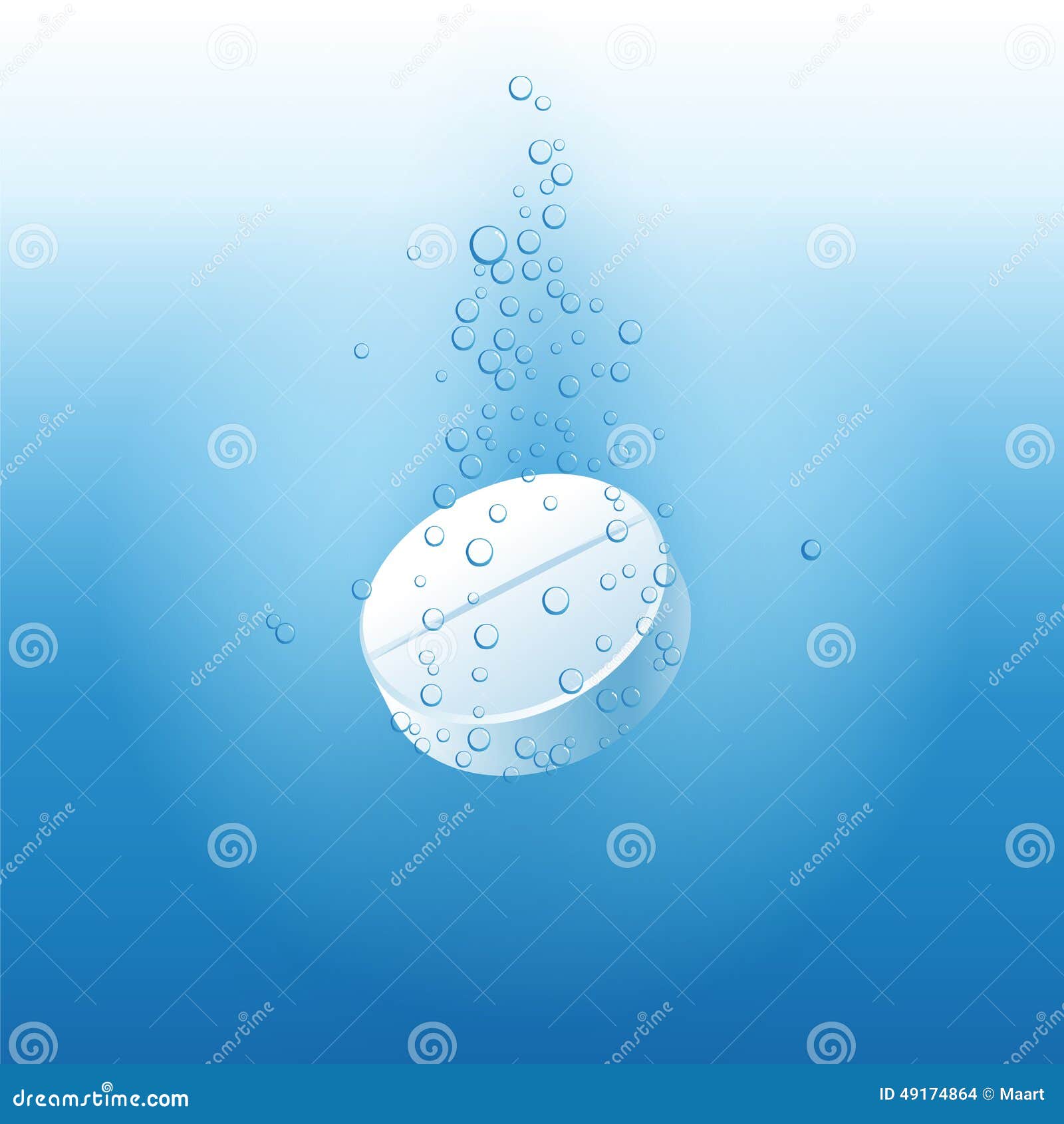 Effervescent tablet stock vector. Illustration of healthcare - 49174864