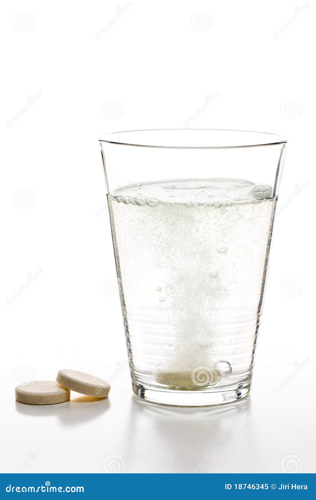 Effervescent Tablets and Glass with Water Stock Image - Image of liquid ...