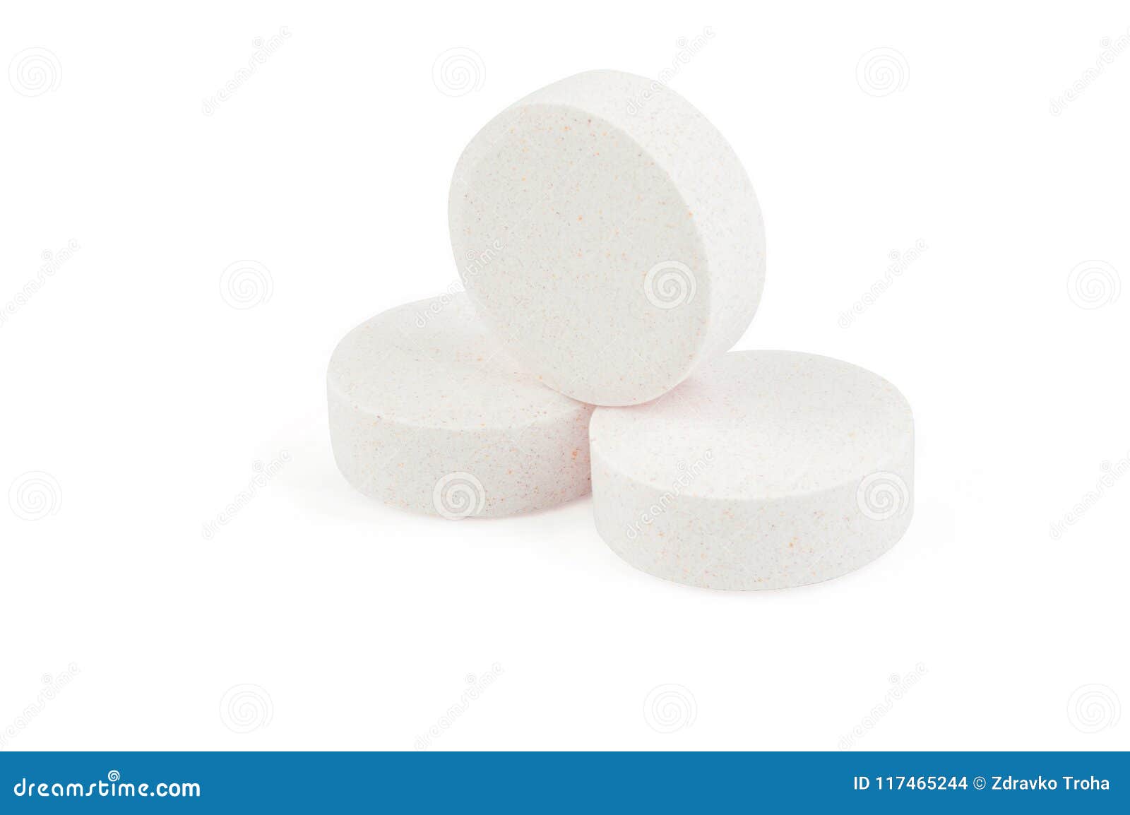 Effervescent Tablets Isolated On White Background Stock Photo - Image ...