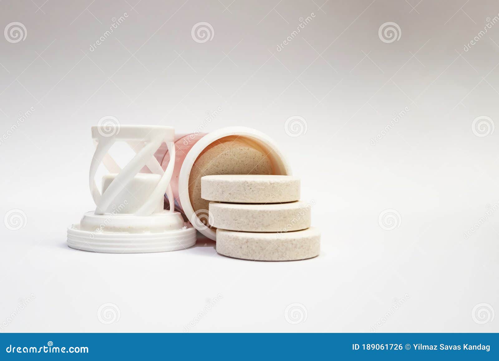 Effervescent Vitamin Tablet in Box Stock Photo - Image of medical, mock ...