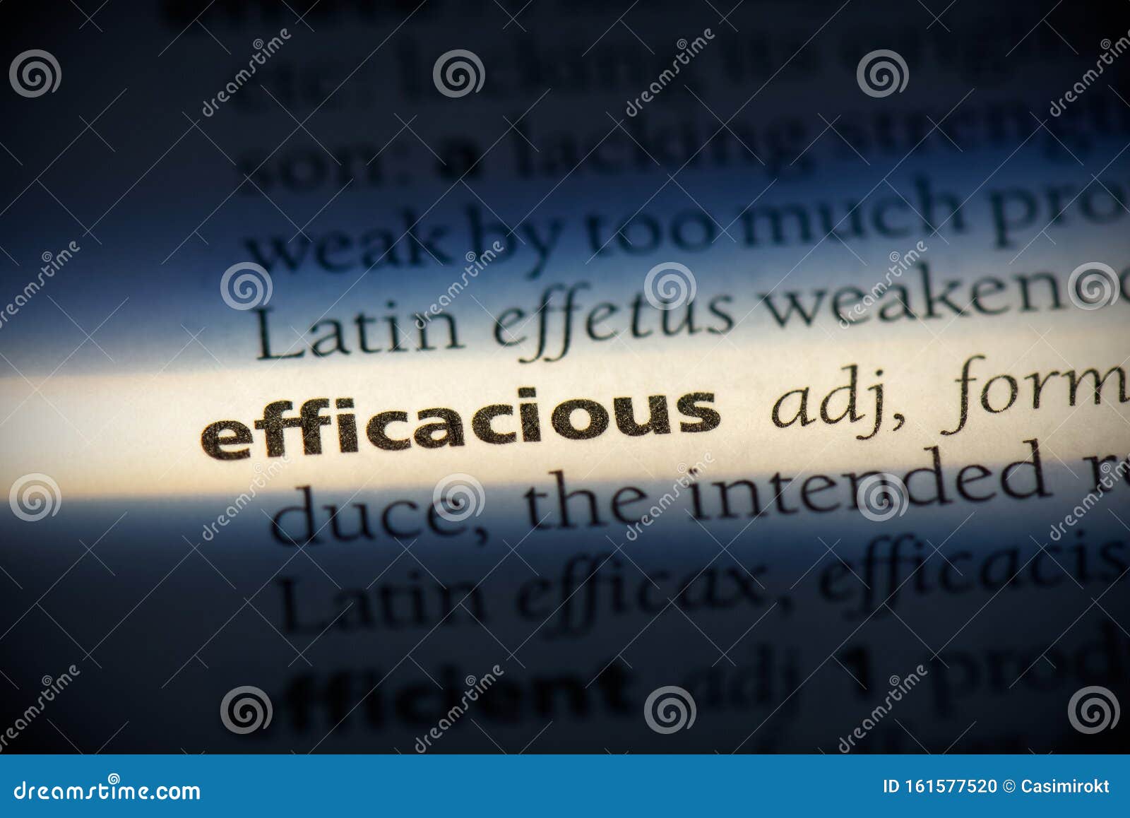 Efficacious stock photo. Image of thesaurus, isolated - 161577520