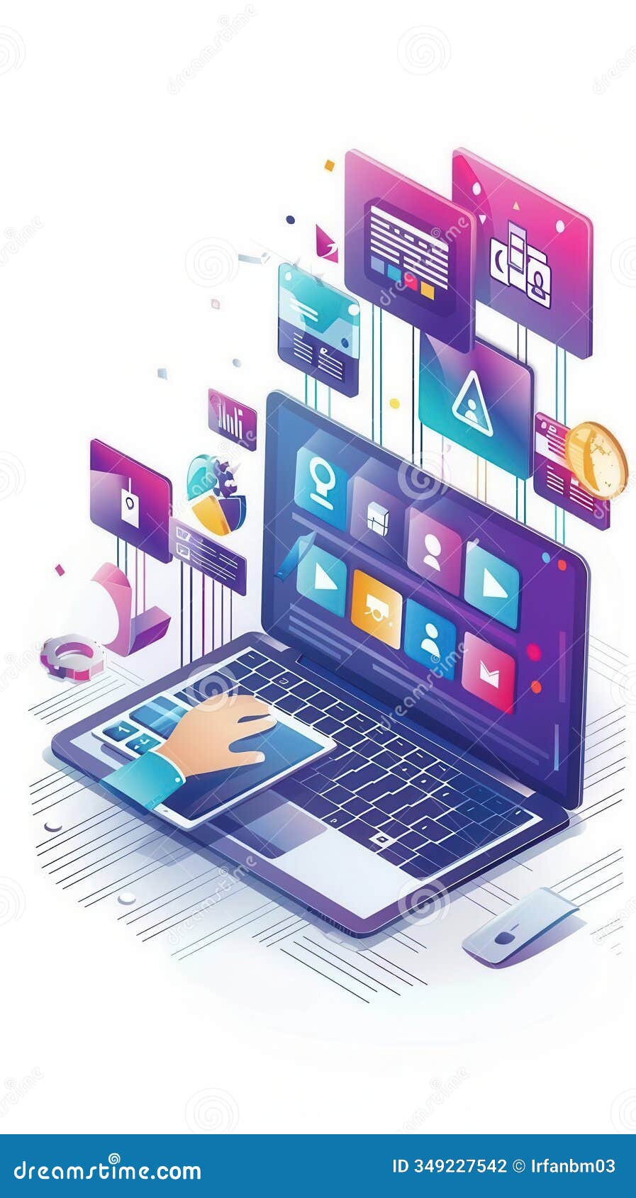 Efficiency Boost. Content Management Concept Stock Photo - Image of ...