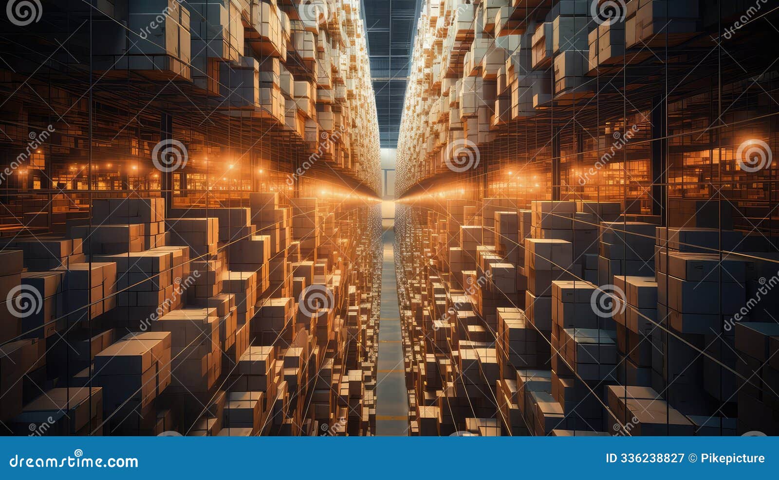Efficiency Box in Warehouse Stock Illustration - Illustration of order ...