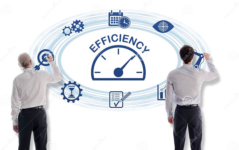 Efficiency Concept Drawn by Businessmen Stock Image - Image of ...