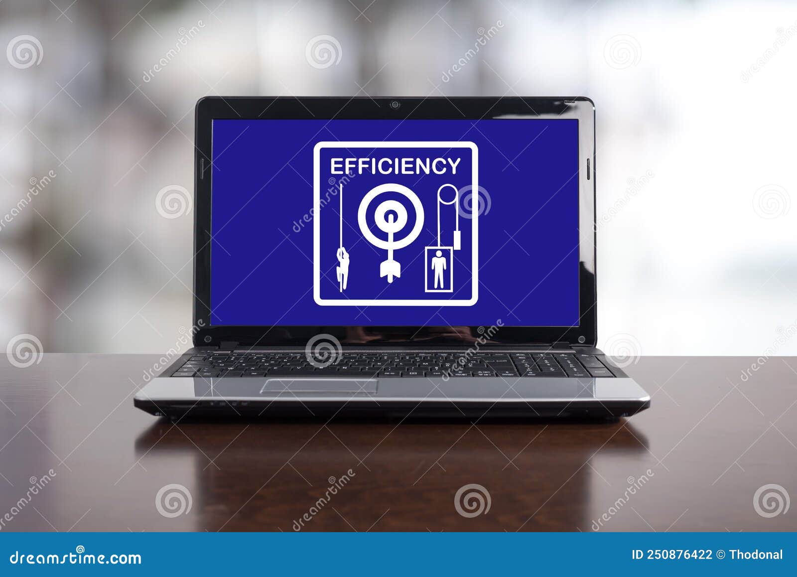 Efficiency Concept on a Laptop Stock Photo - Image of innovative, speed ...