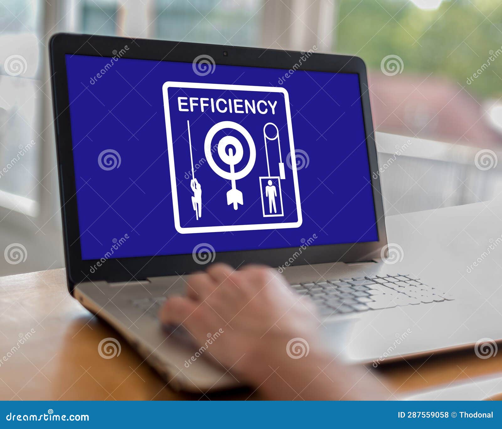 Efficiency Concept on a Laptop Stock Photo - Image of productivity ...