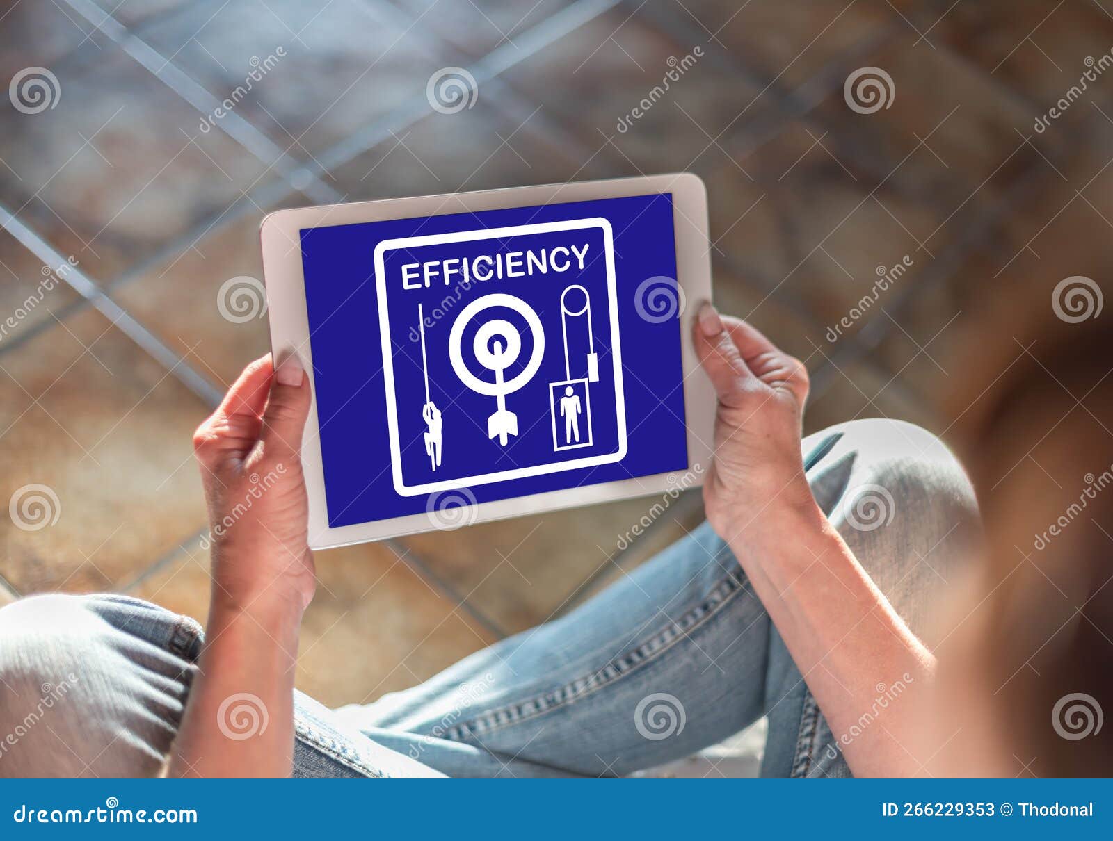 Efficiency Concept on a Tablet Stock Image - Image of application ...