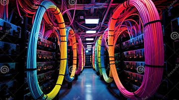 Efficiency Data Center Cabling Stock Illustration - Illustration of reliability, pathways: 321267630