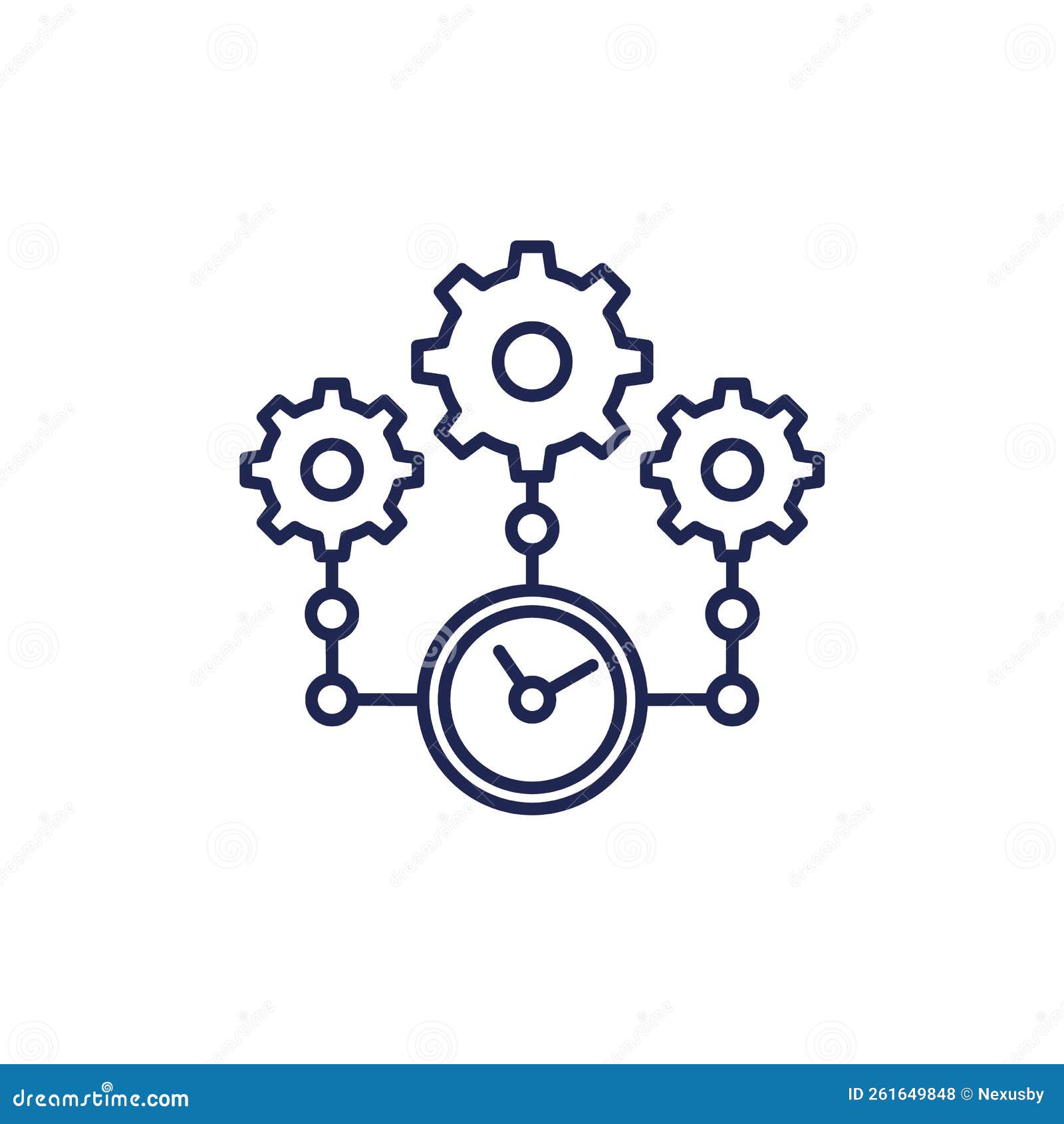 Efficiency, Effective Operations Line Icon Stock Vector - Illustration ...