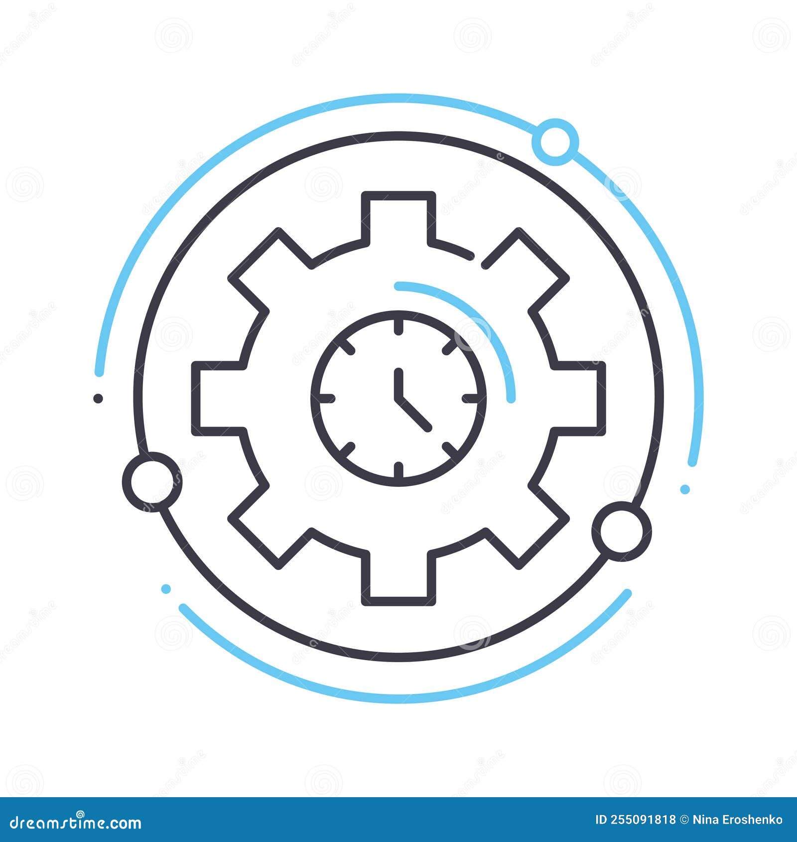 Efficiency and Effectiveness Line Icon, Outline Symbol, Vector ...