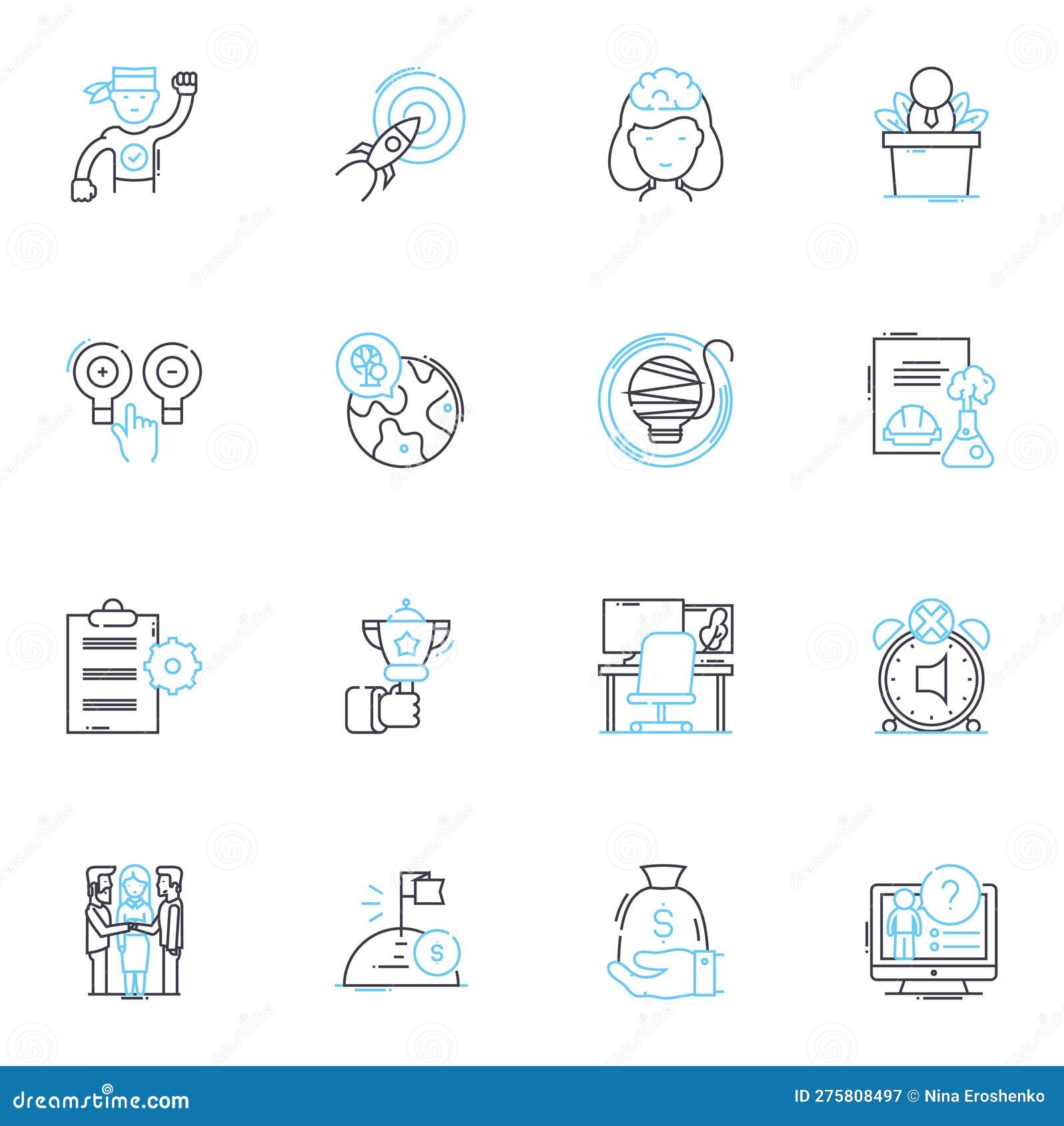 Efficiency and Effectiveness Linear Icons Set. Streamlined ... Efficiency and Effectiveness Linear Icons Set. Streamlined ...
