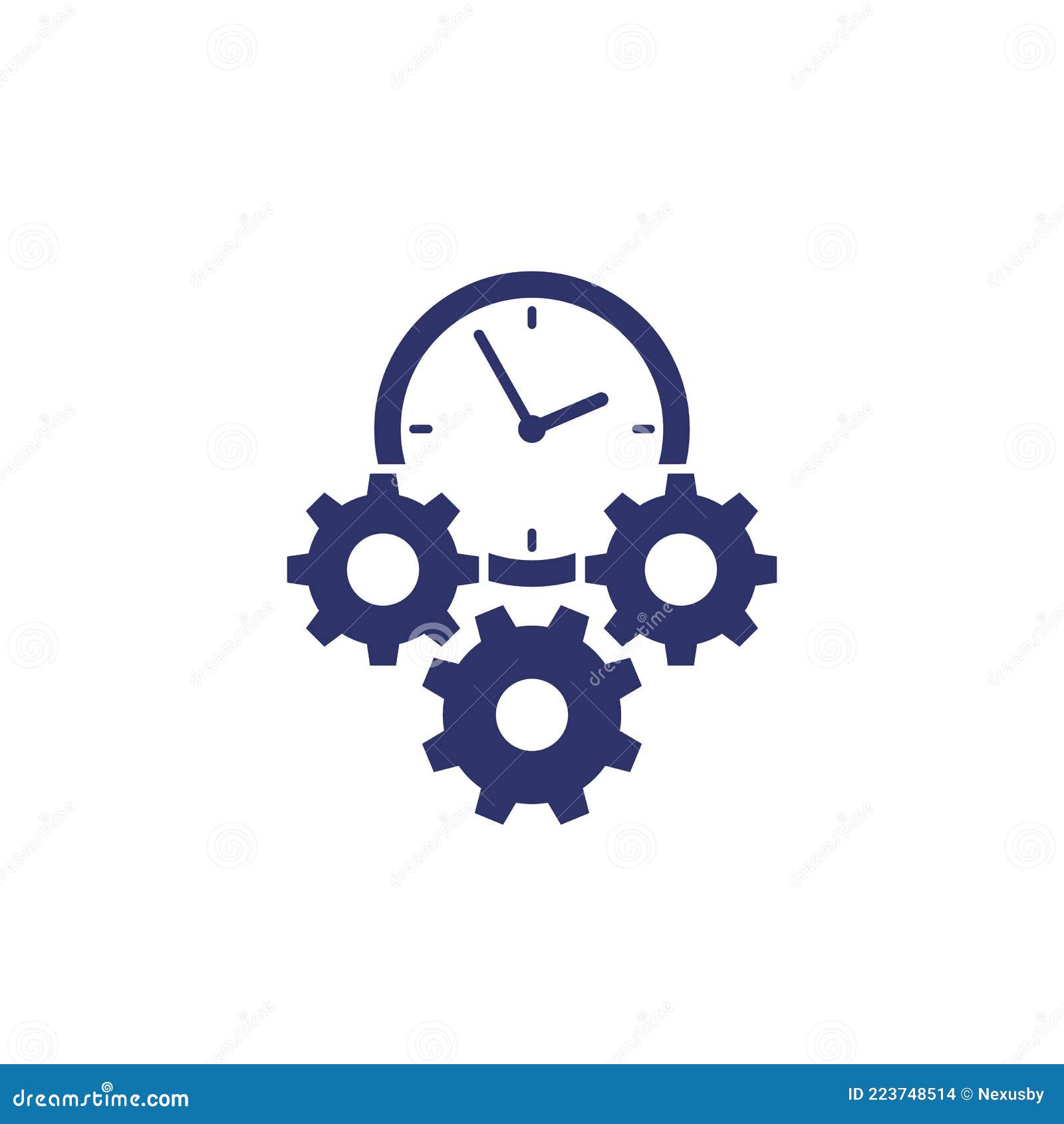 Efficiency and Efficient Process Icon on White Stock Vector ...