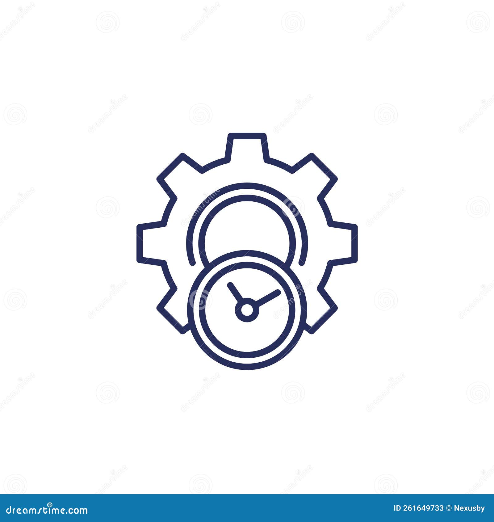 Efficiency and Efficient Production Line Icon Stock Vector ...