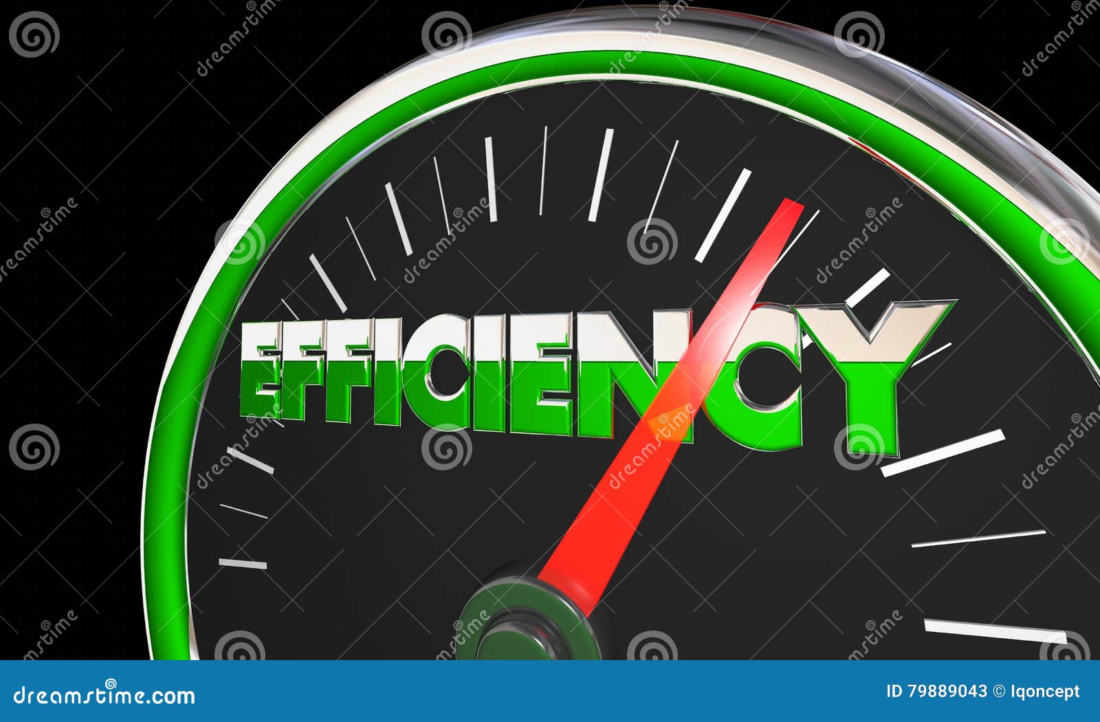 Efficiency Gauge Level Great Effective Results Stock Illustration ...