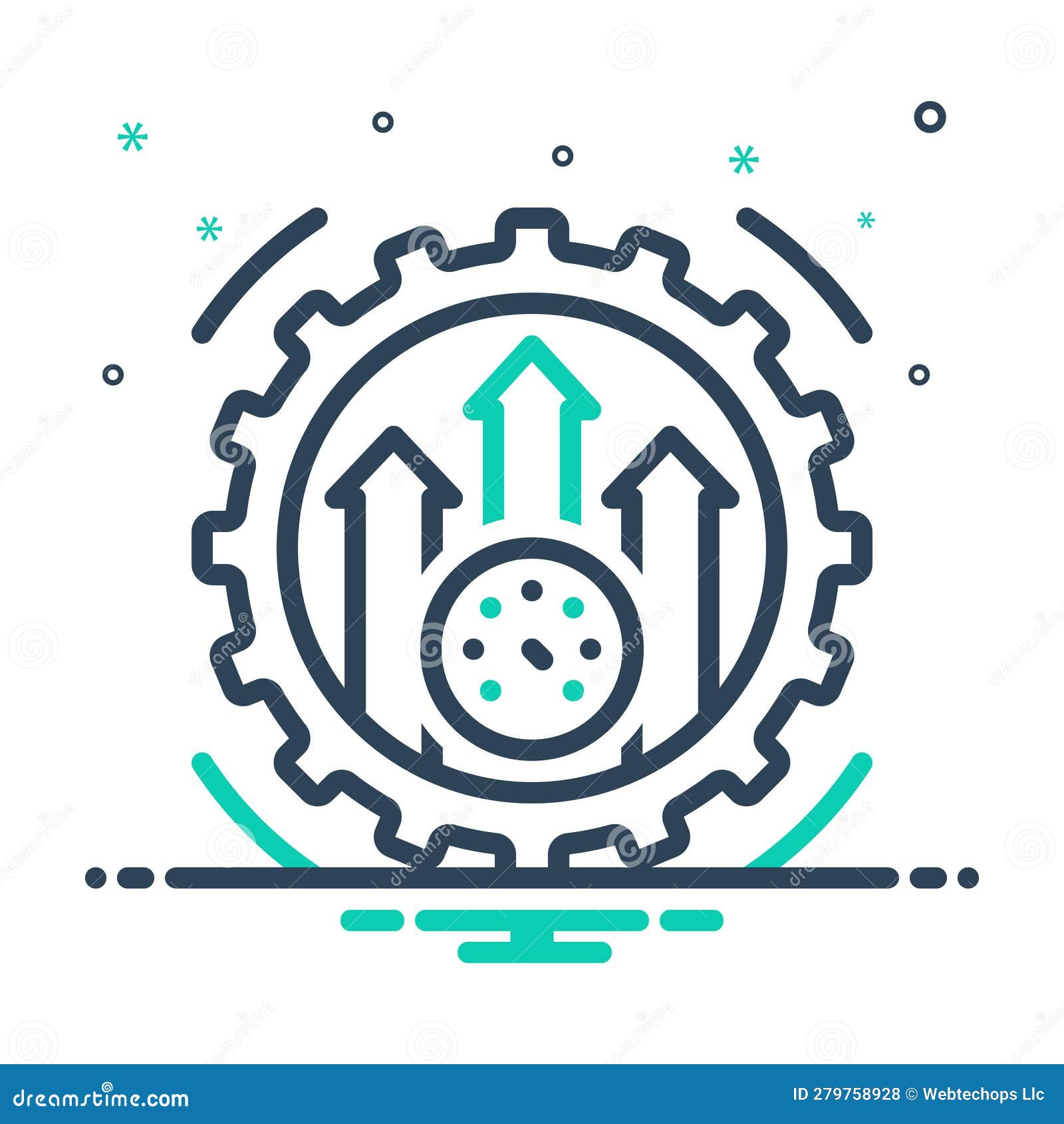 Mix Icon for Efficiency, Capacity and Growth Stock Vector ...