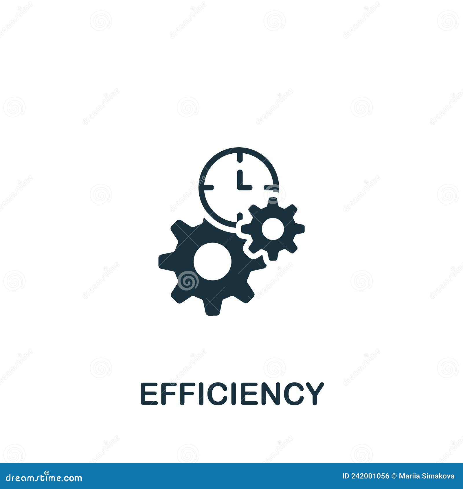 Efficiency Infographics Linear Icons Collection Stock Photography ...