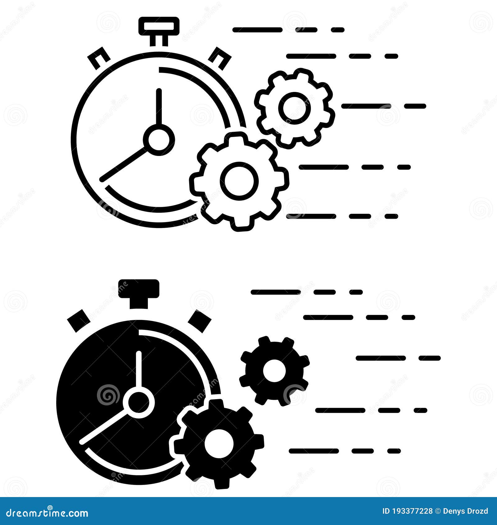 Efficiency Icon Vector Set. Production Process Illustration Sign ...