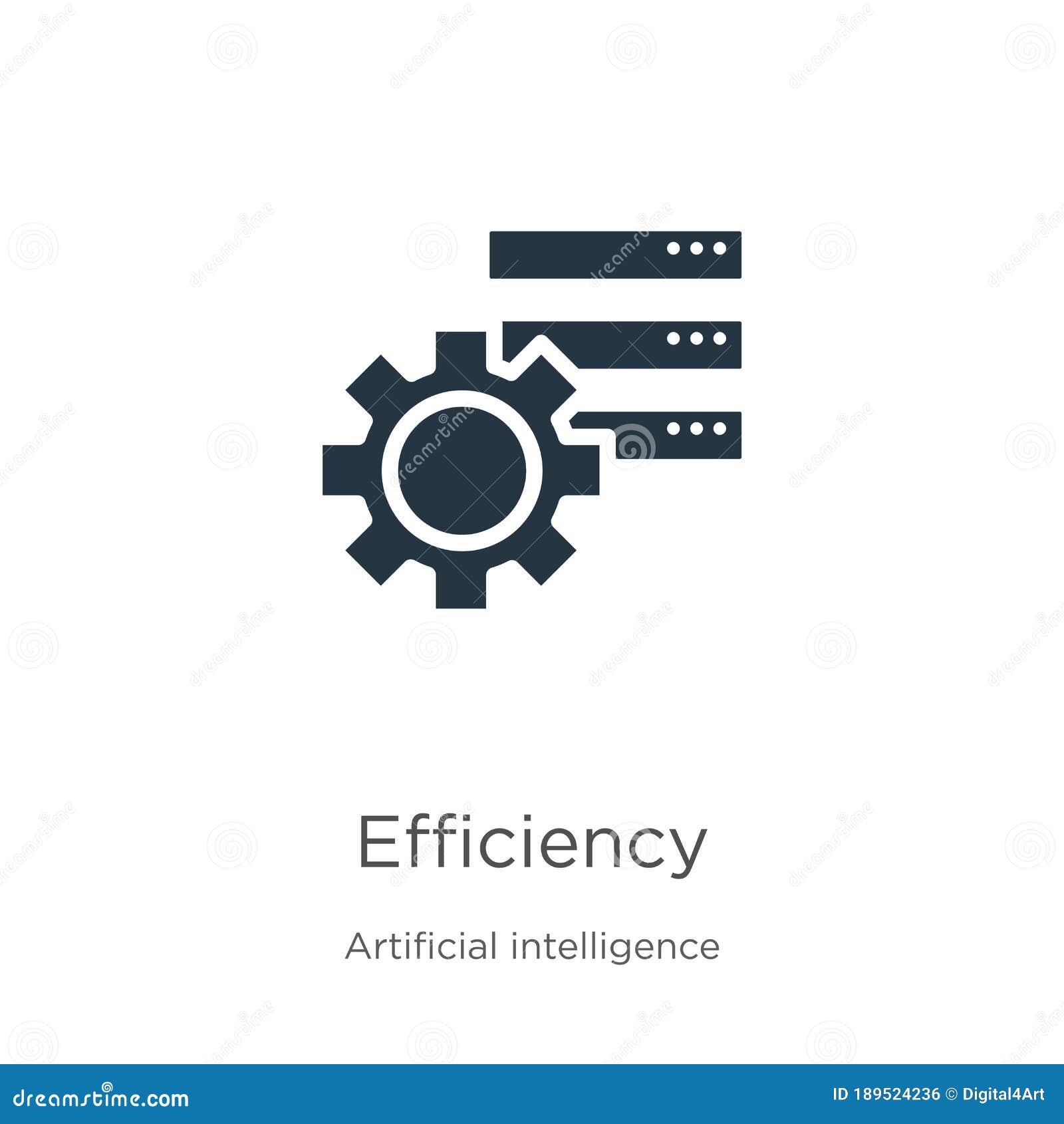 Efficiency Icon Vector. Trendy Flat Efficiency Icon from Big Data ...