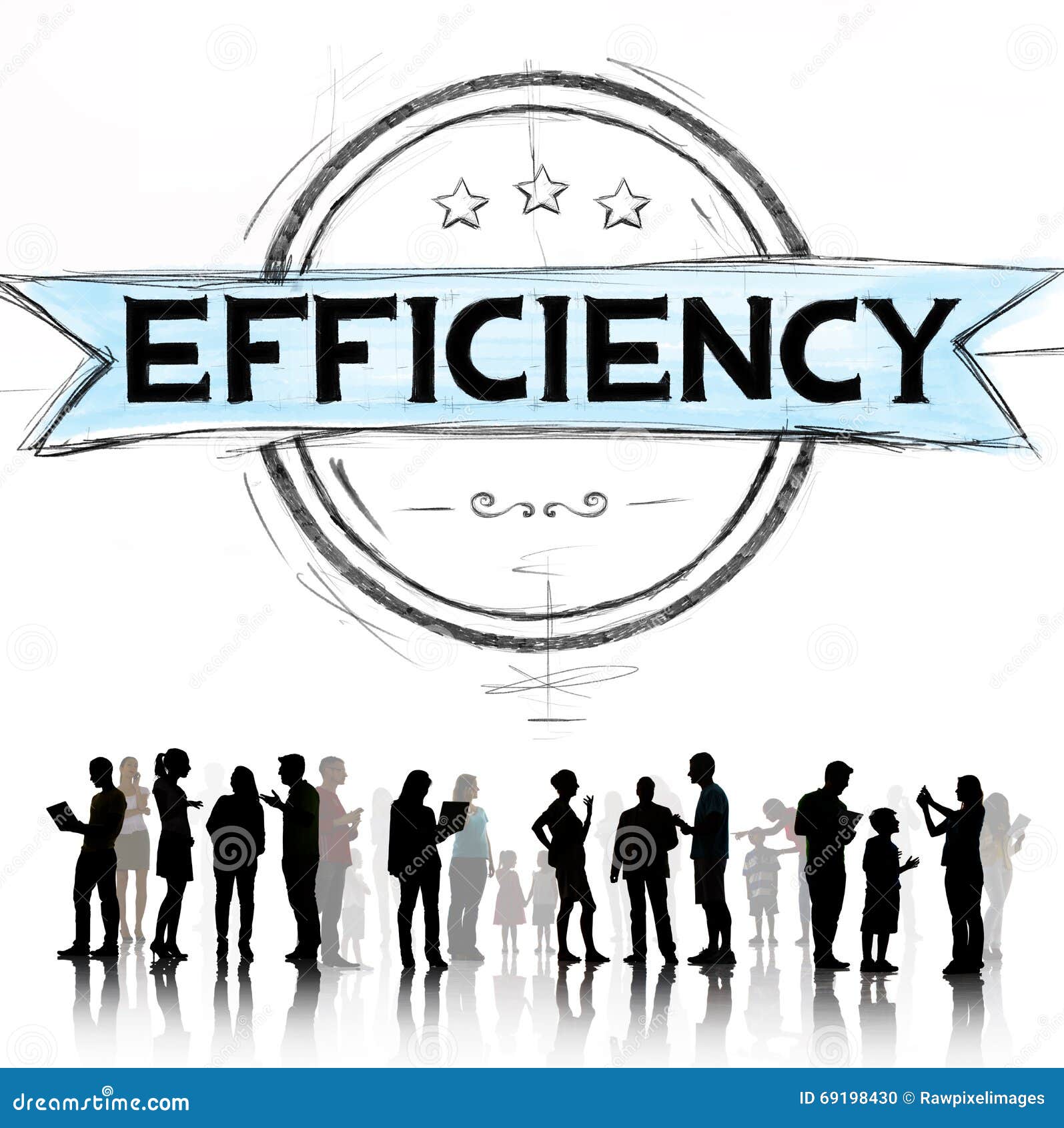 Efficiency Improvement Mission Motivation Development Concept Stock ...
