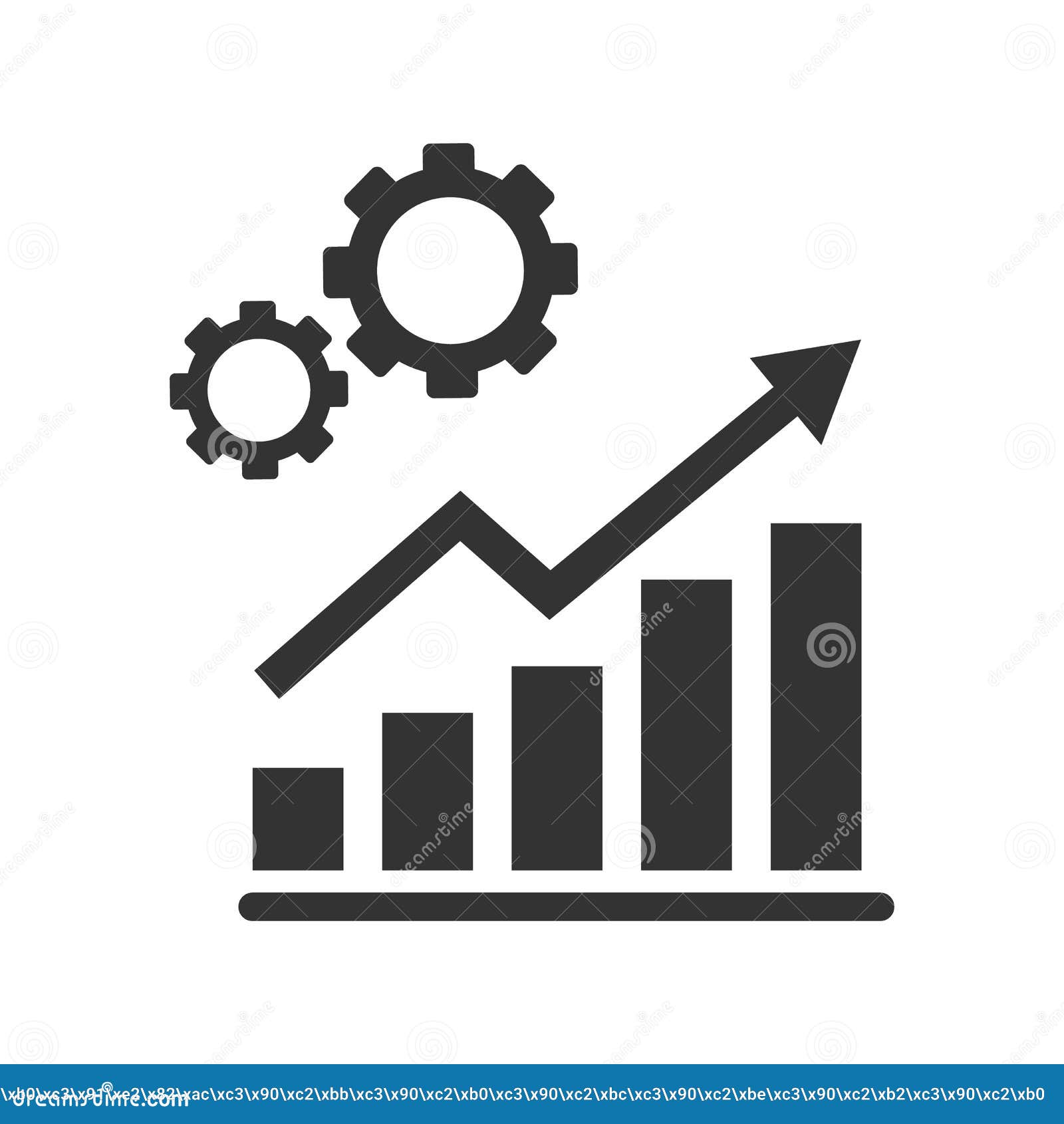 Efficiency Increase Graphic Icon with Gears Productivity Icon in Trendy ... Efficiency Increase Graphic Icon with Gears Productivity Icon in Trendy ...