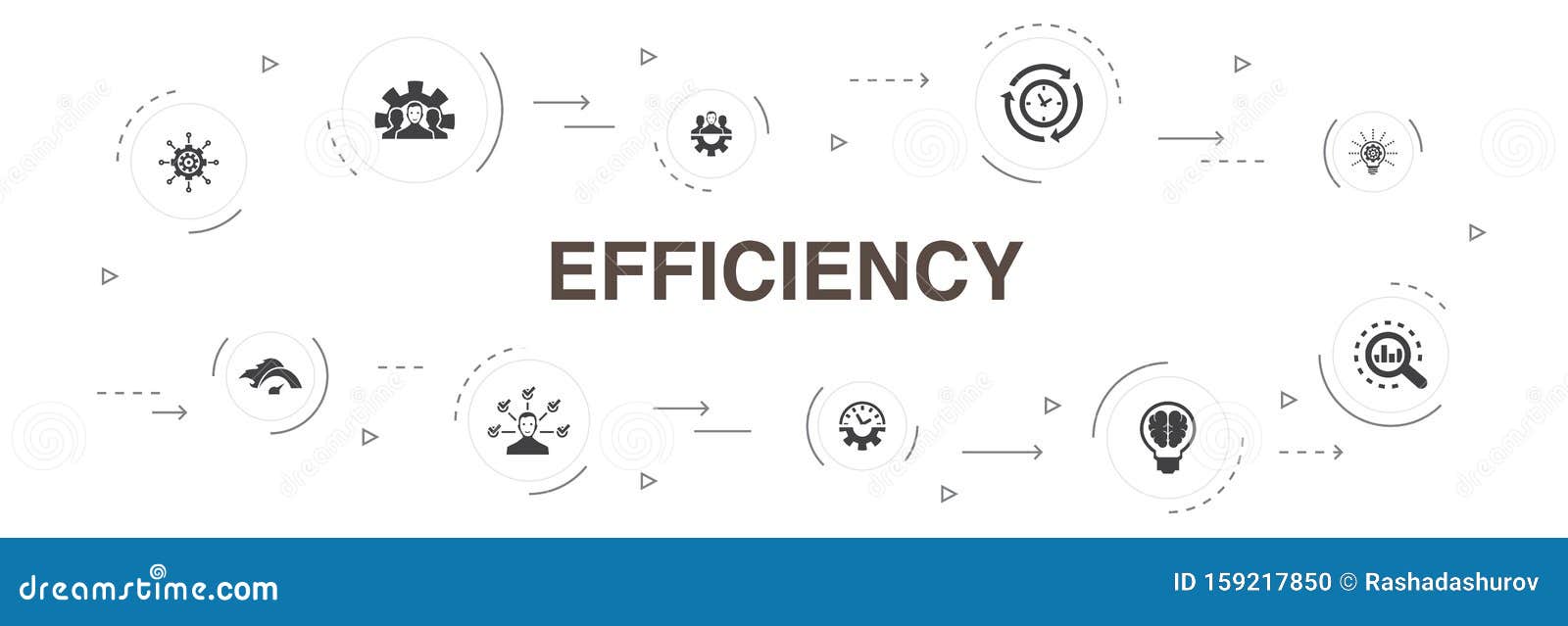 Efficiency Infographic Elements, Icons And Symbols Vector Illustration ...