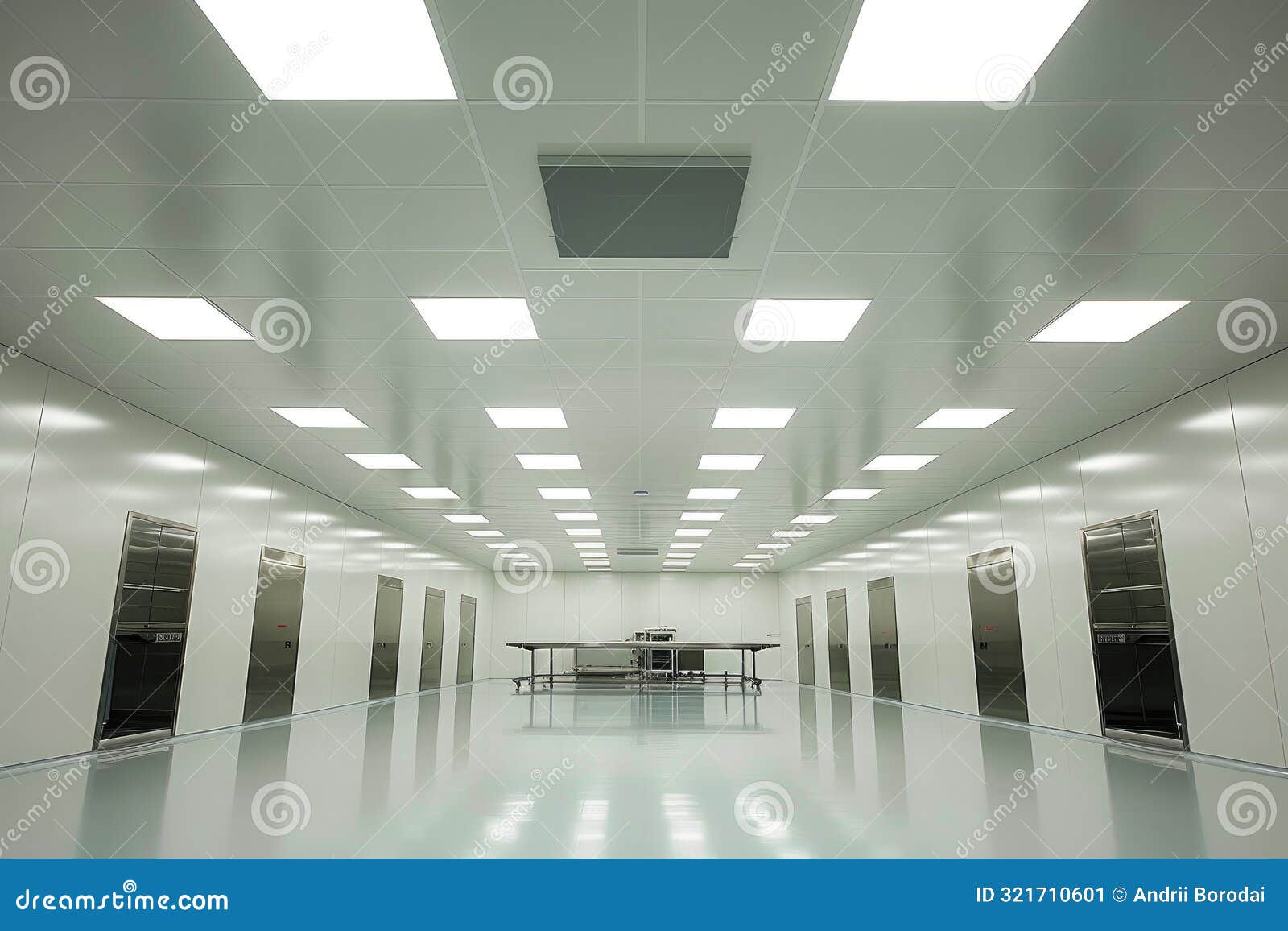 Efficiency in Lighting: Cleanroom Design. Stock Illustration ...