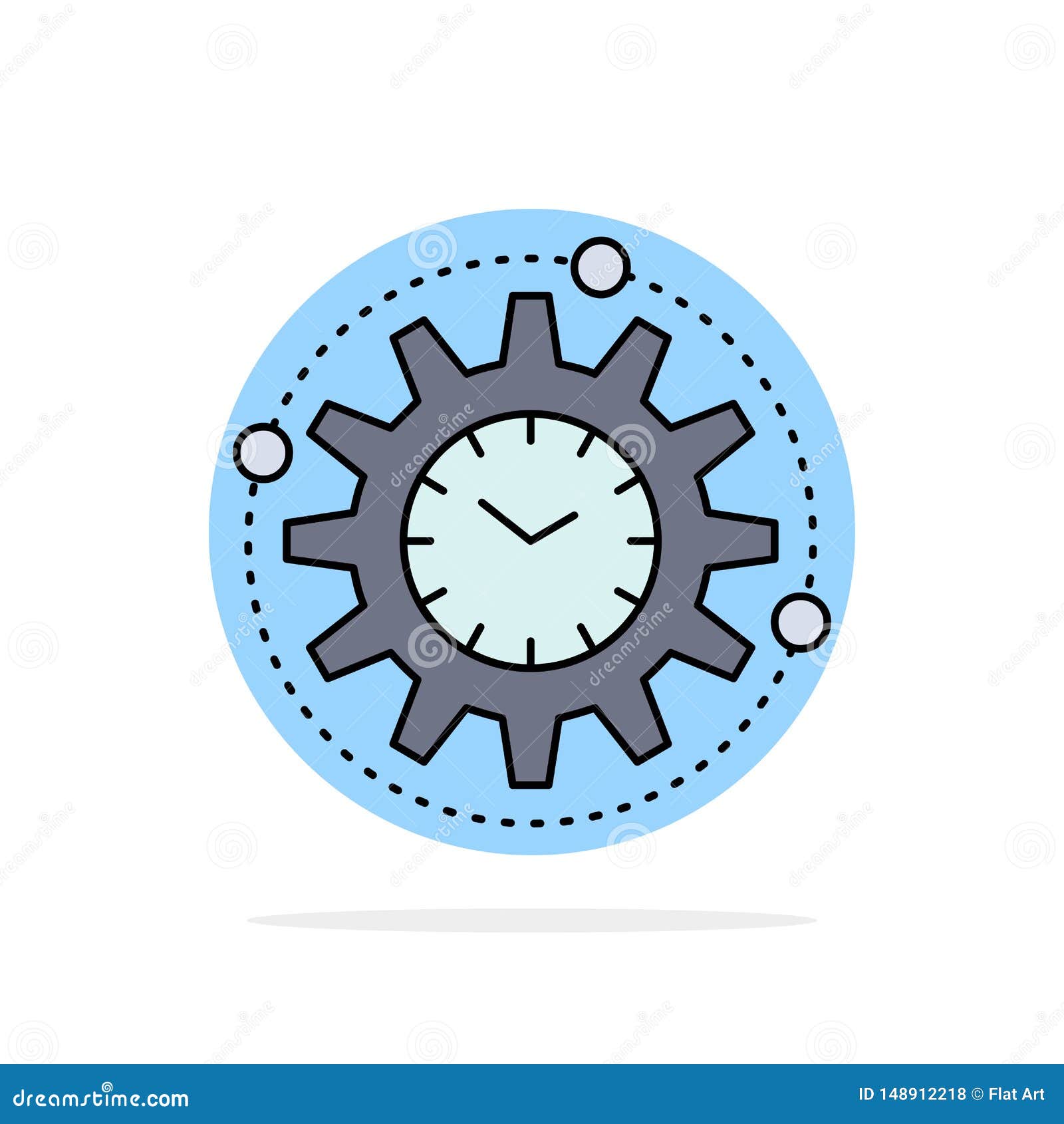 Efficiency, Management, Processing, Productivity, Project Flat Color ...