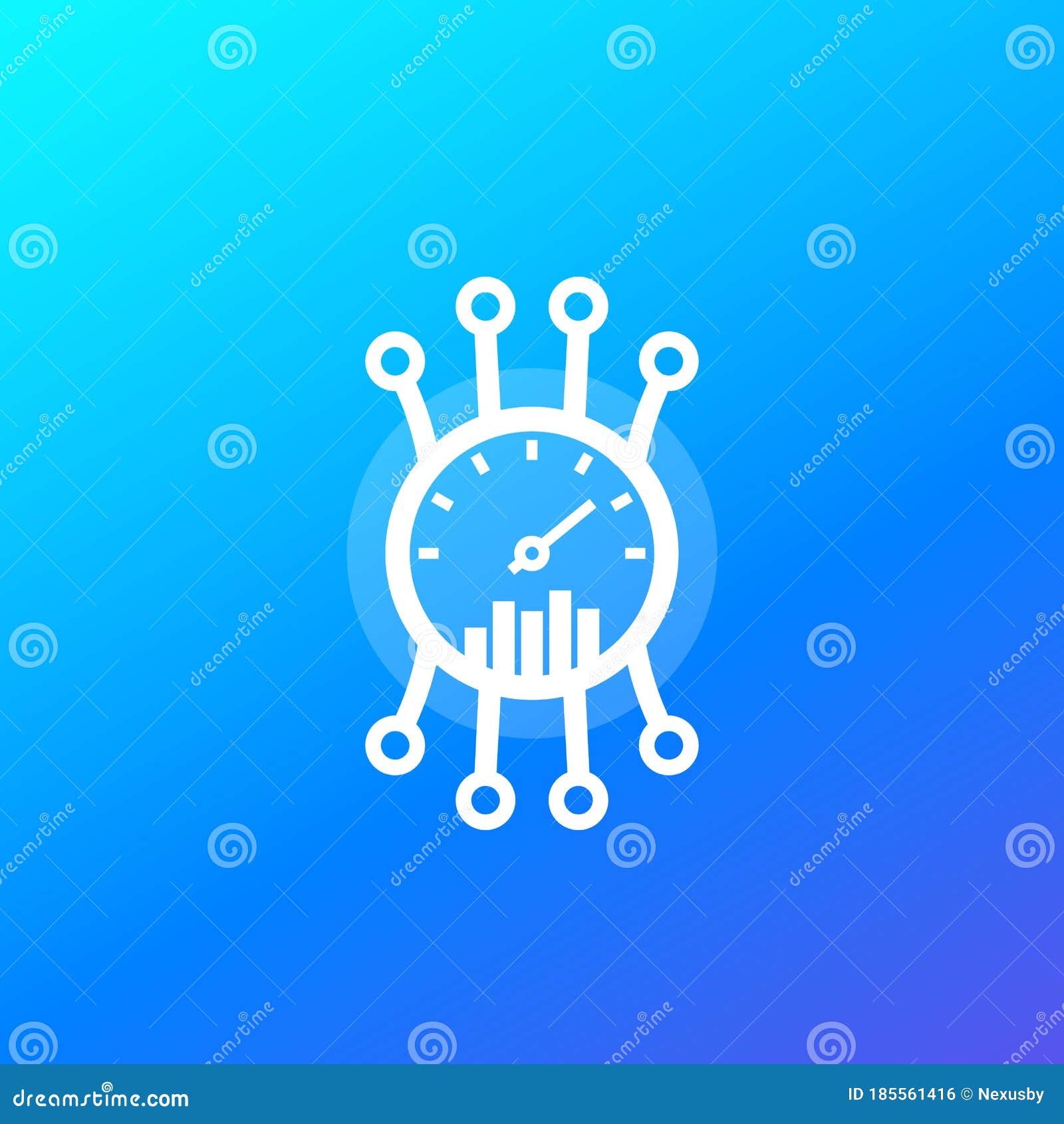 Efficiency, Performance Meter Icon, Vector Stock Illustration ...